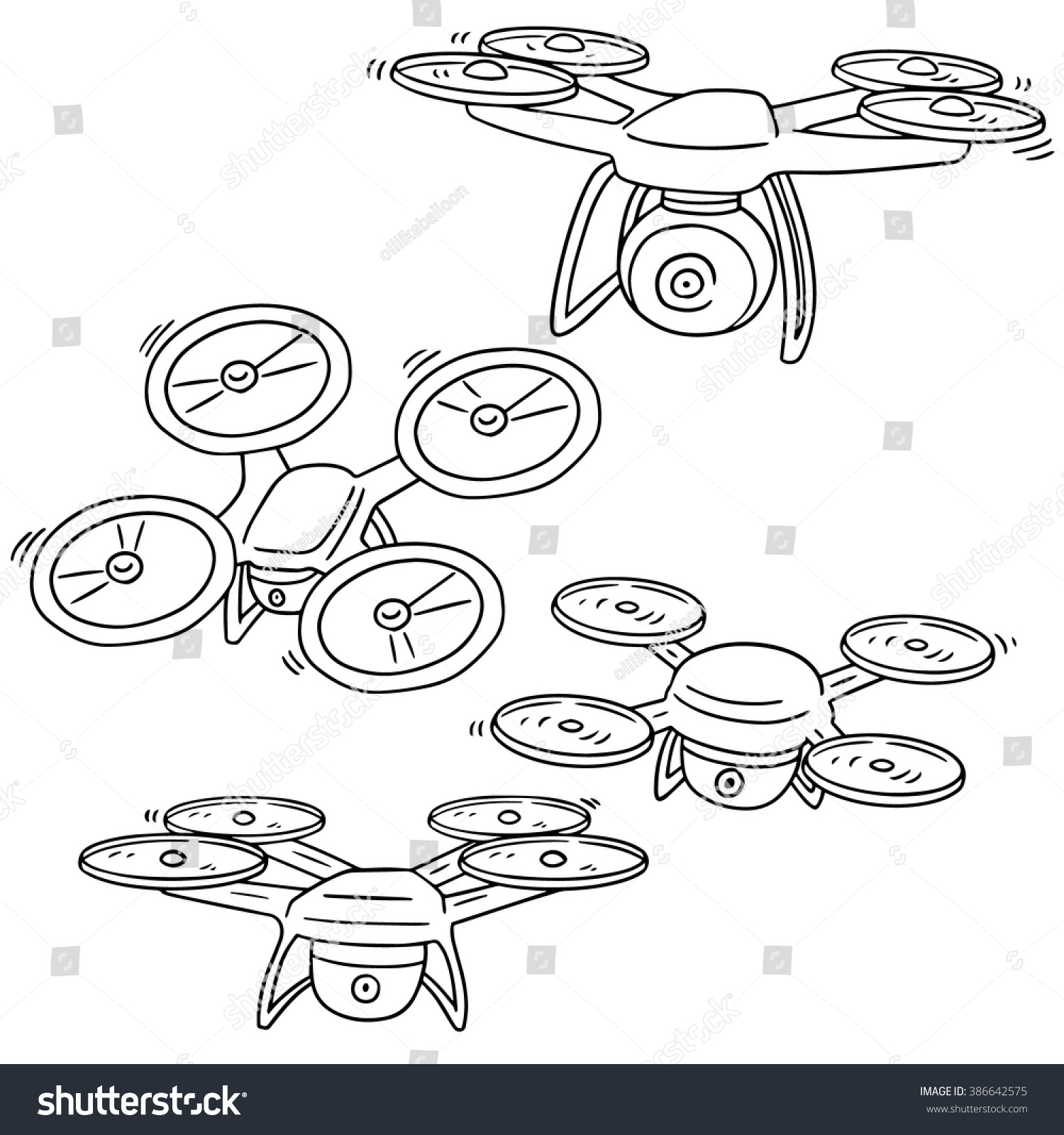 Doodle drone Images, Stock Photos & Vectors | Shutterstock