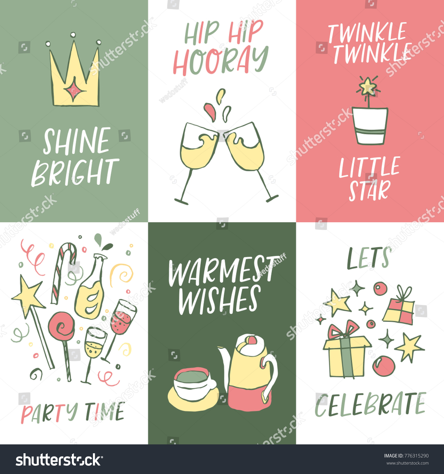 Vector Set Hand Written Christmas Phrases Stock Vector (Royalty Free ... Vector Set Hand Written Christmas Phrases Stock Vector (Royalty Free ...
