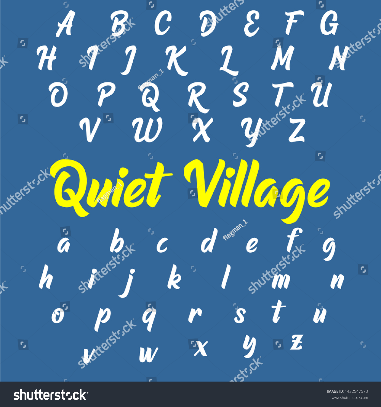 Vector Set Handwritten Abc Script Typeface Stock Vector (Royalty Free ...