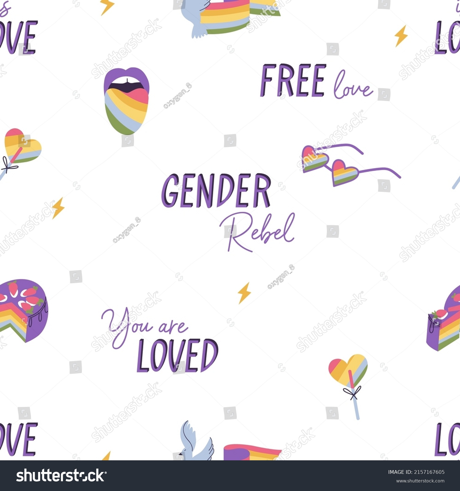 Vector Set Lgbtq Community Symbols Icons Stock Vector (Royalty Free ...