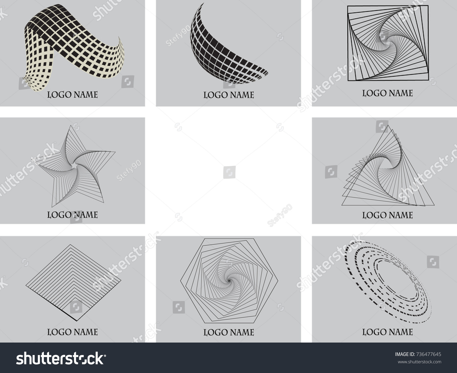 Vector Set Logo Design Stock Vector (Royalty Free) 736477645 | Shutterstock