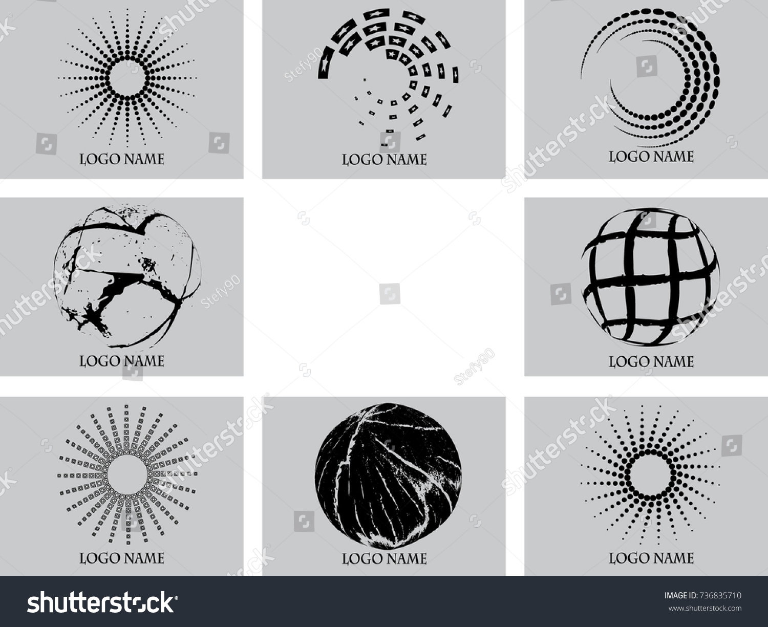 Vector Set Logo Design Stock Vector (Royalty Free) 736835710 | Shutterstock
