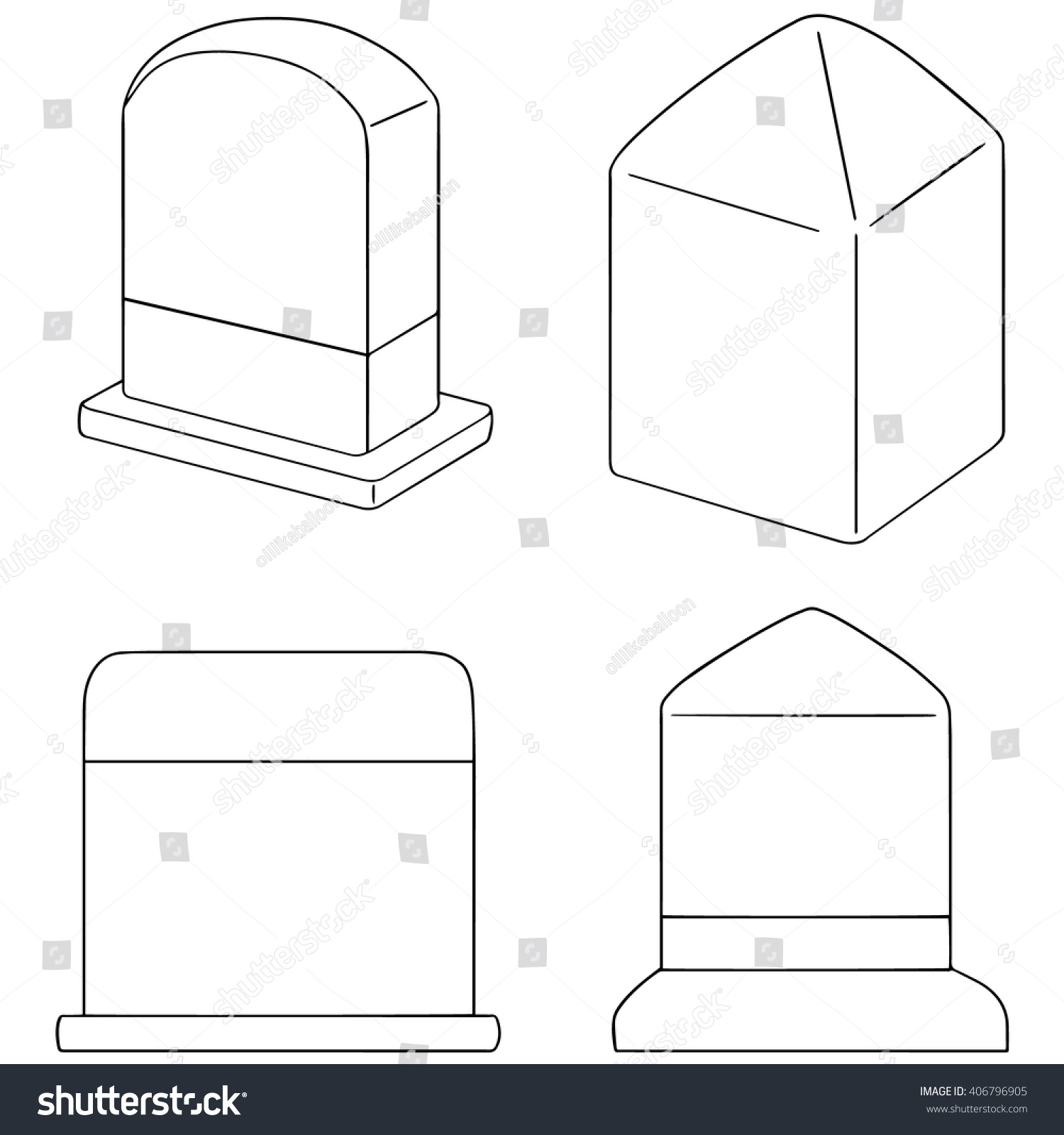 Vector Set Milestone Stock Vector 406796905 - Shutterstock
