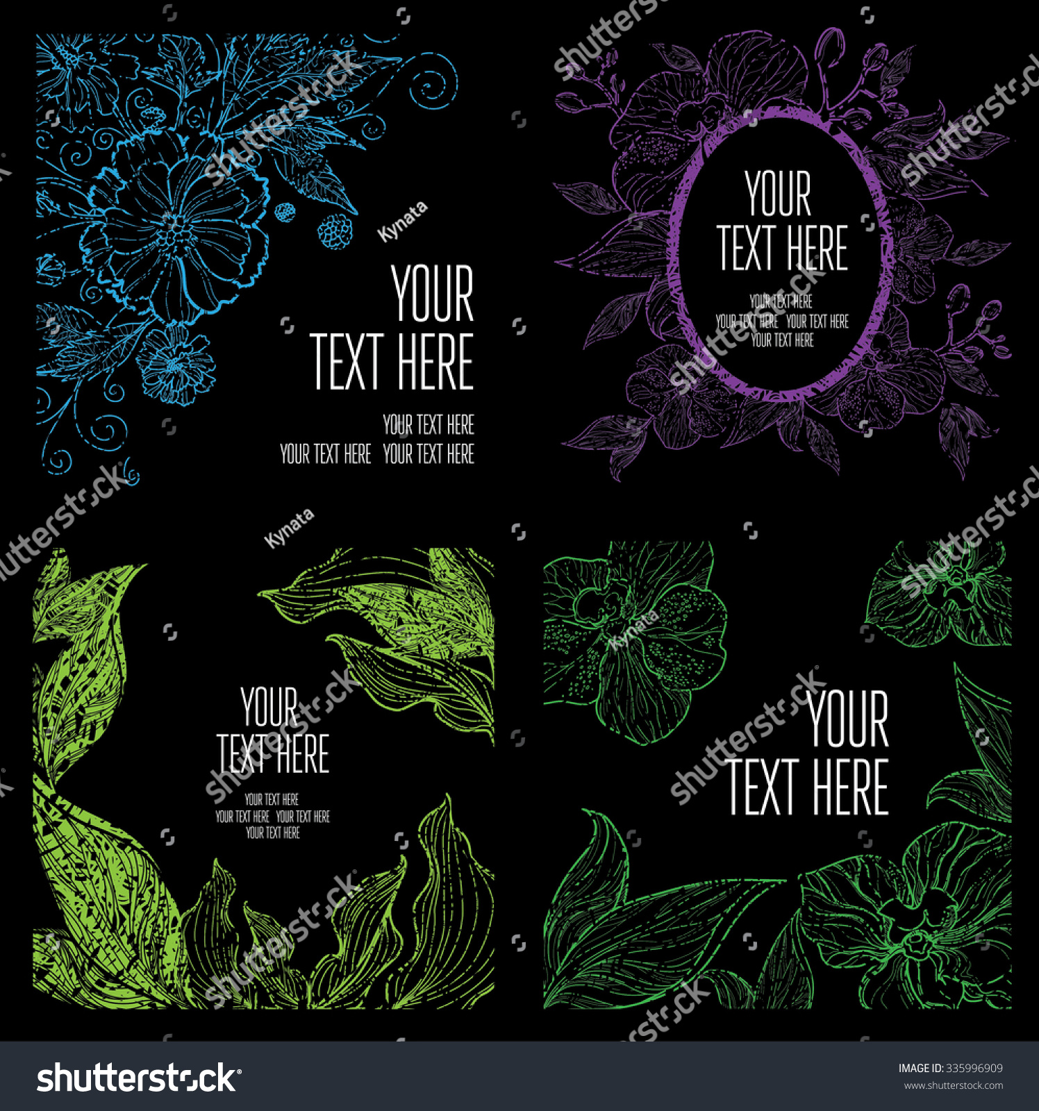 Vector Set Natural Design Elements Stock Vector (Royalty Free ...