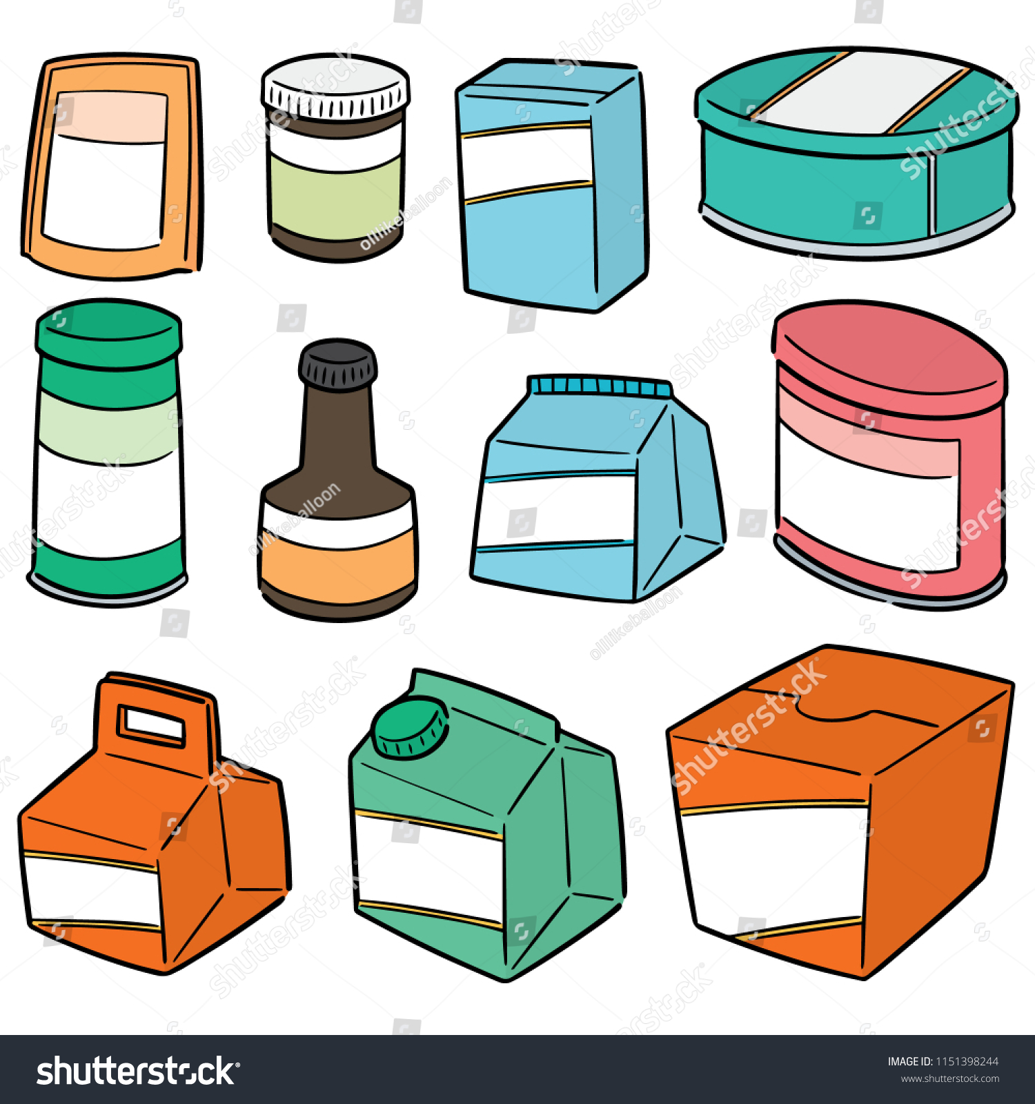 Vector Set Packaging Stock Vector (Royalty Free) 1151398244