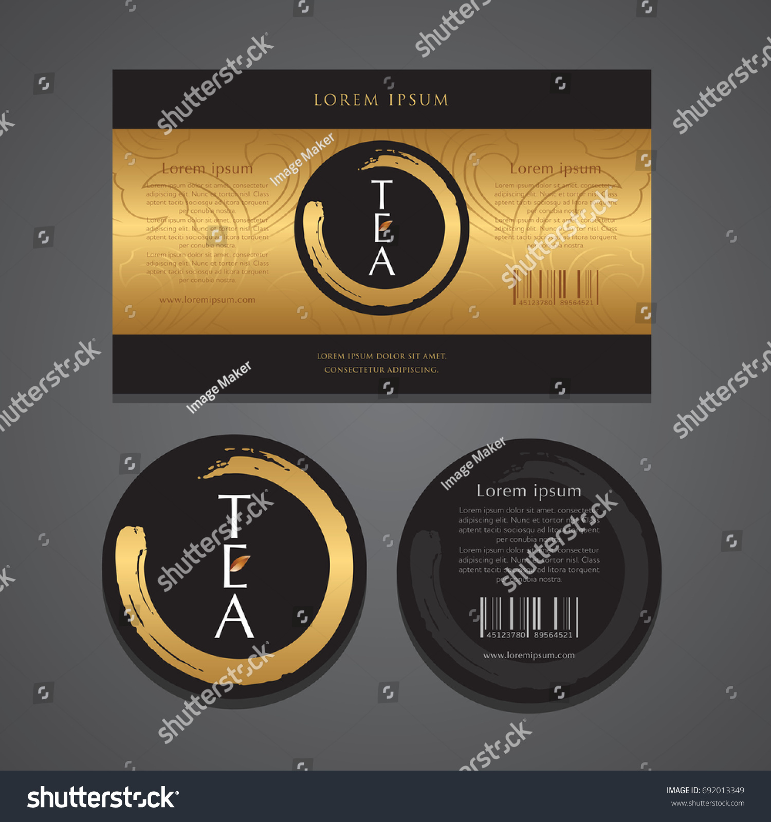 Vector Set Packaging Tea Label Templates: เวกเตอร์สต็อก (ปลอดค่า ...