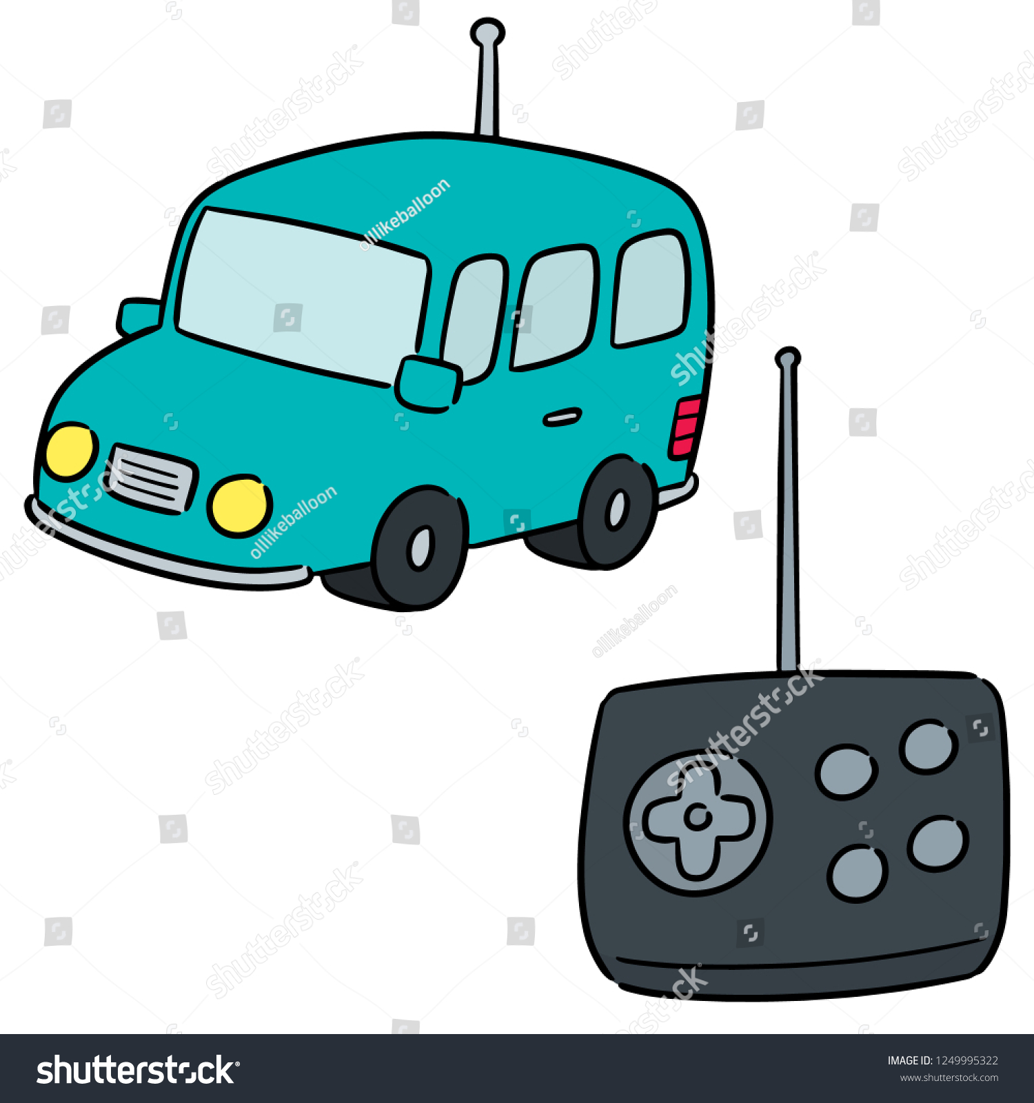 Vector Set Remote Control Car Stock Vector (Royalty Free) 1249995322