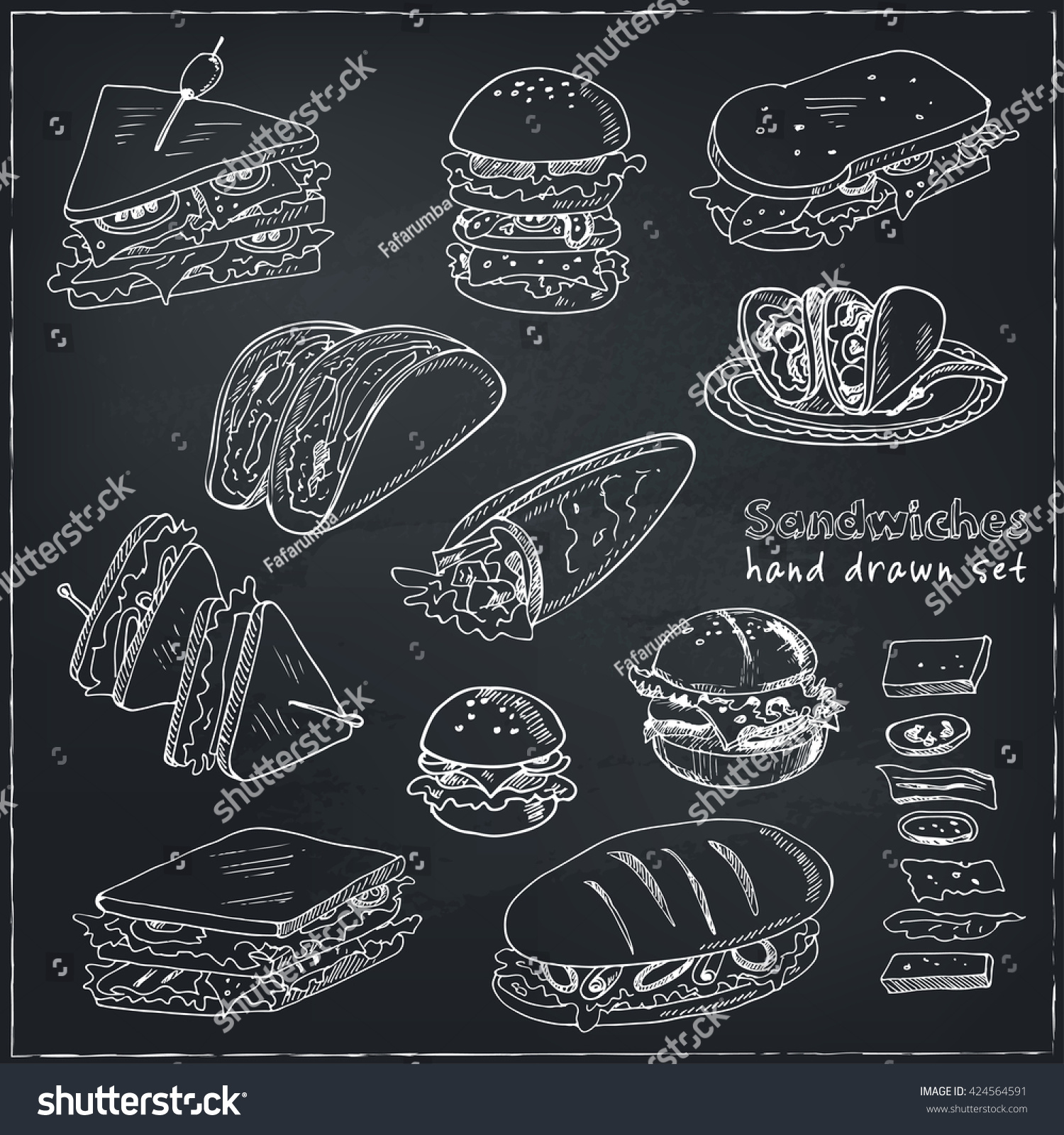 Vector Set Sandwiches Club Sandwich Cheeseburger Stock Vector (Royalty ... Vector Set Sandwiches Club Sandwich Cheeseburger Stock Vector (Royalty ...
