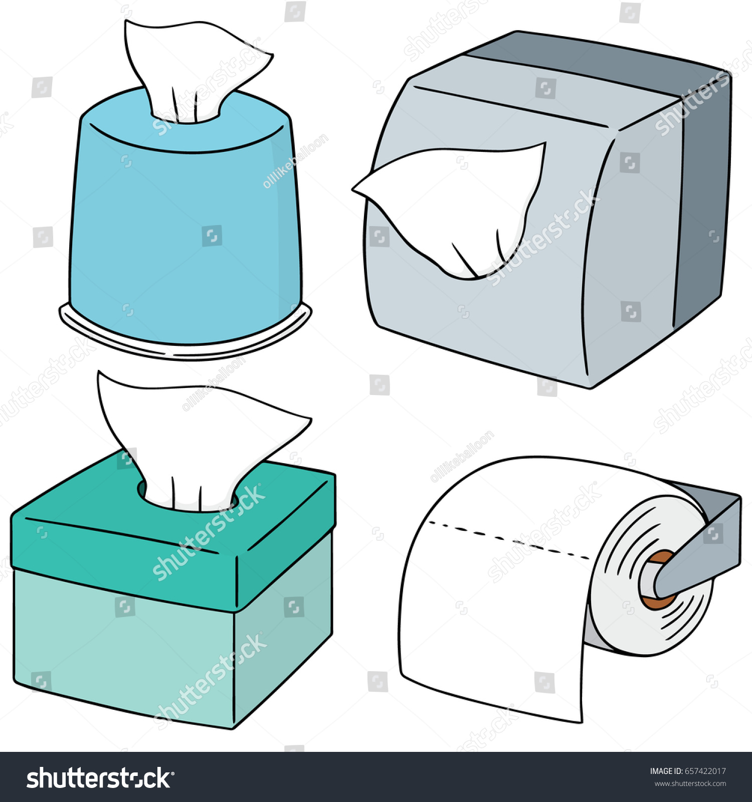 Vector Set Tissue Paper: vector de stock (libre de regalías) 657422017 ...