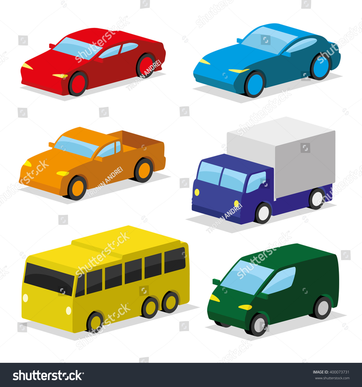 Vector Set Transportation Icons Stock Vector (Royalty Free) 400073731 ...