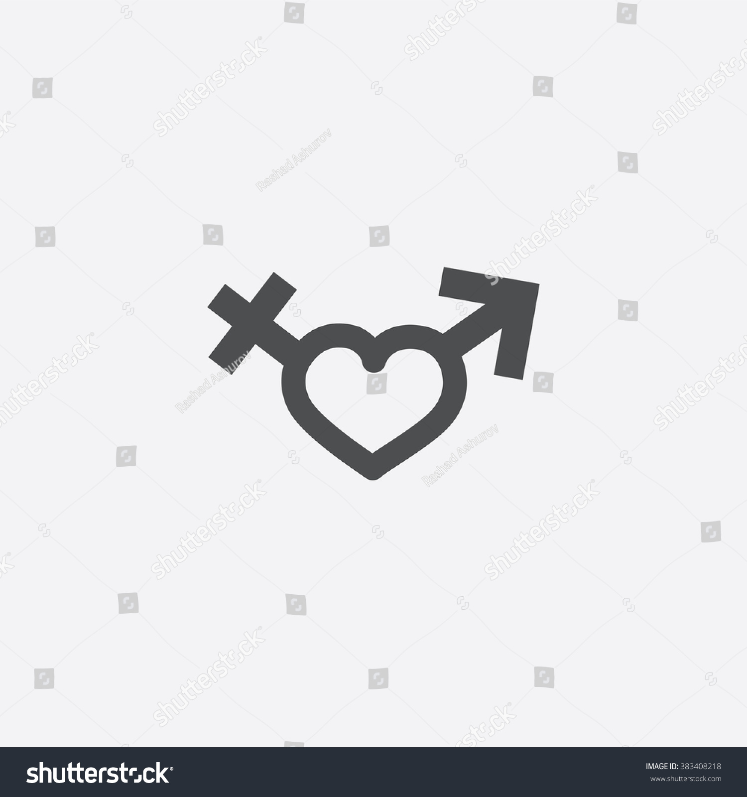Vector Sex Sign Icon 383408218 Shutterstock