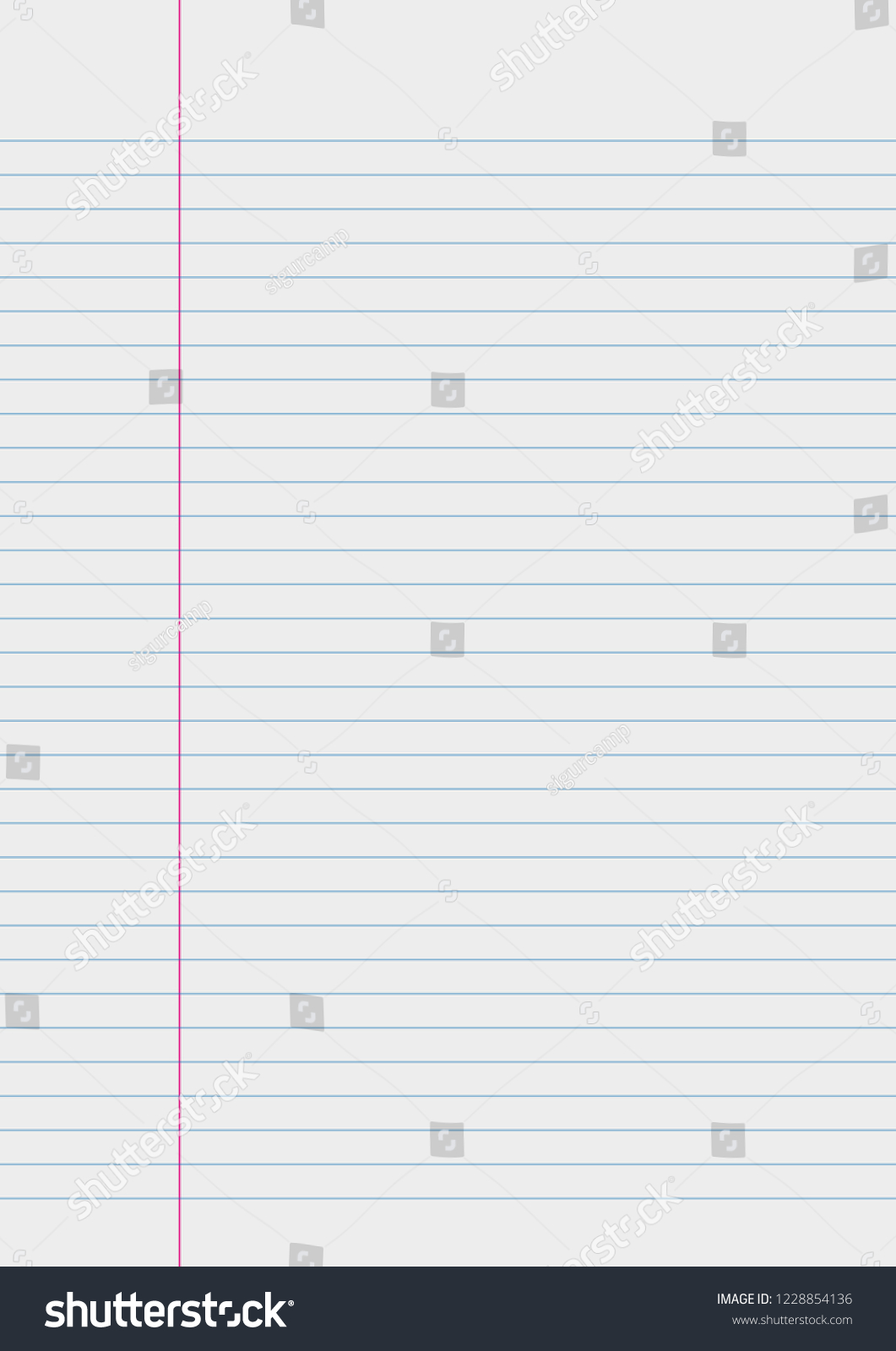 Vektor Stok Vector Sheets Lined Paper Border (Tanpa Royalti) 1228854136 ...