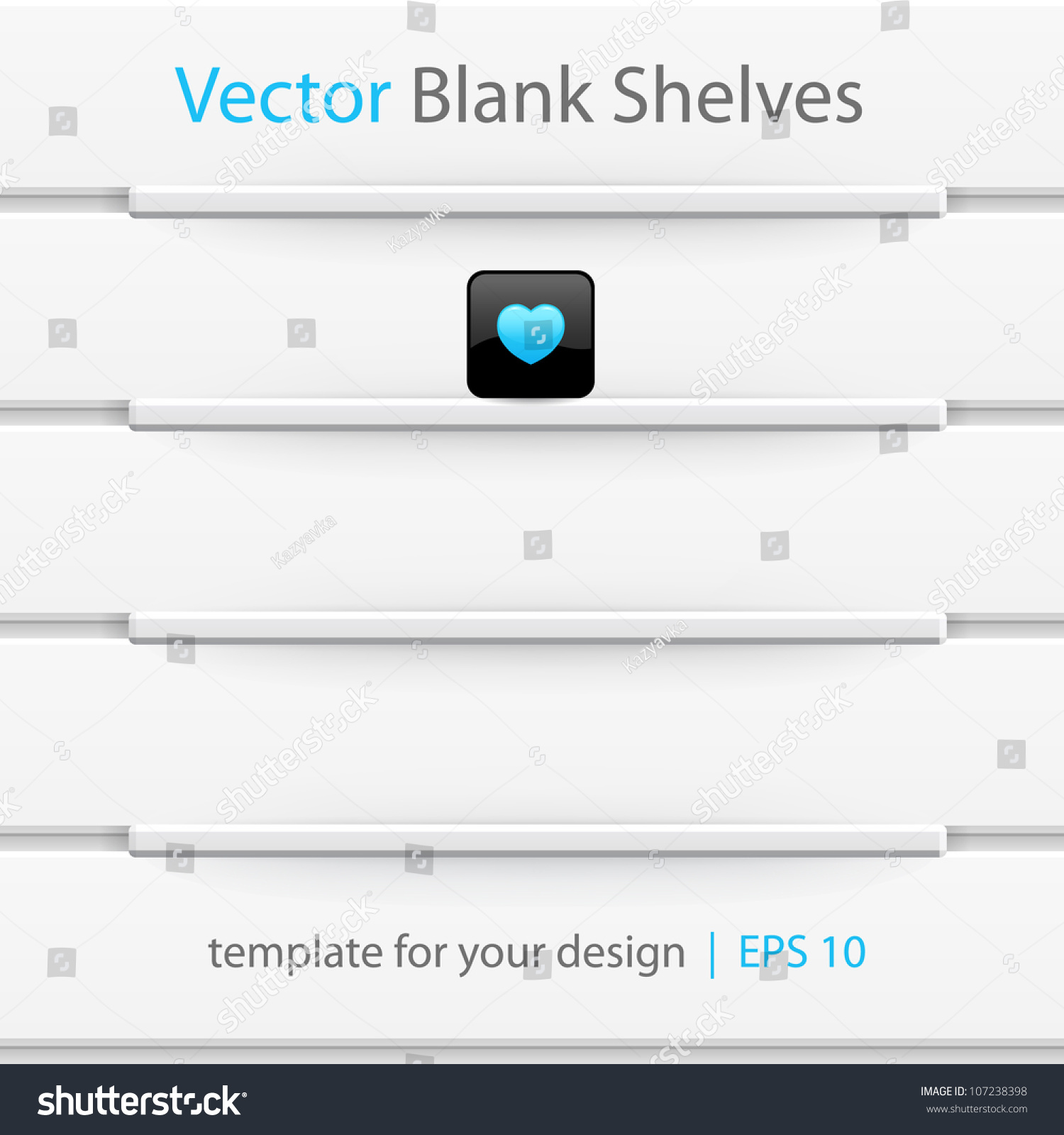 Vector Shelves Template Your Design Seamless Stock Vector (Royalty Free ...