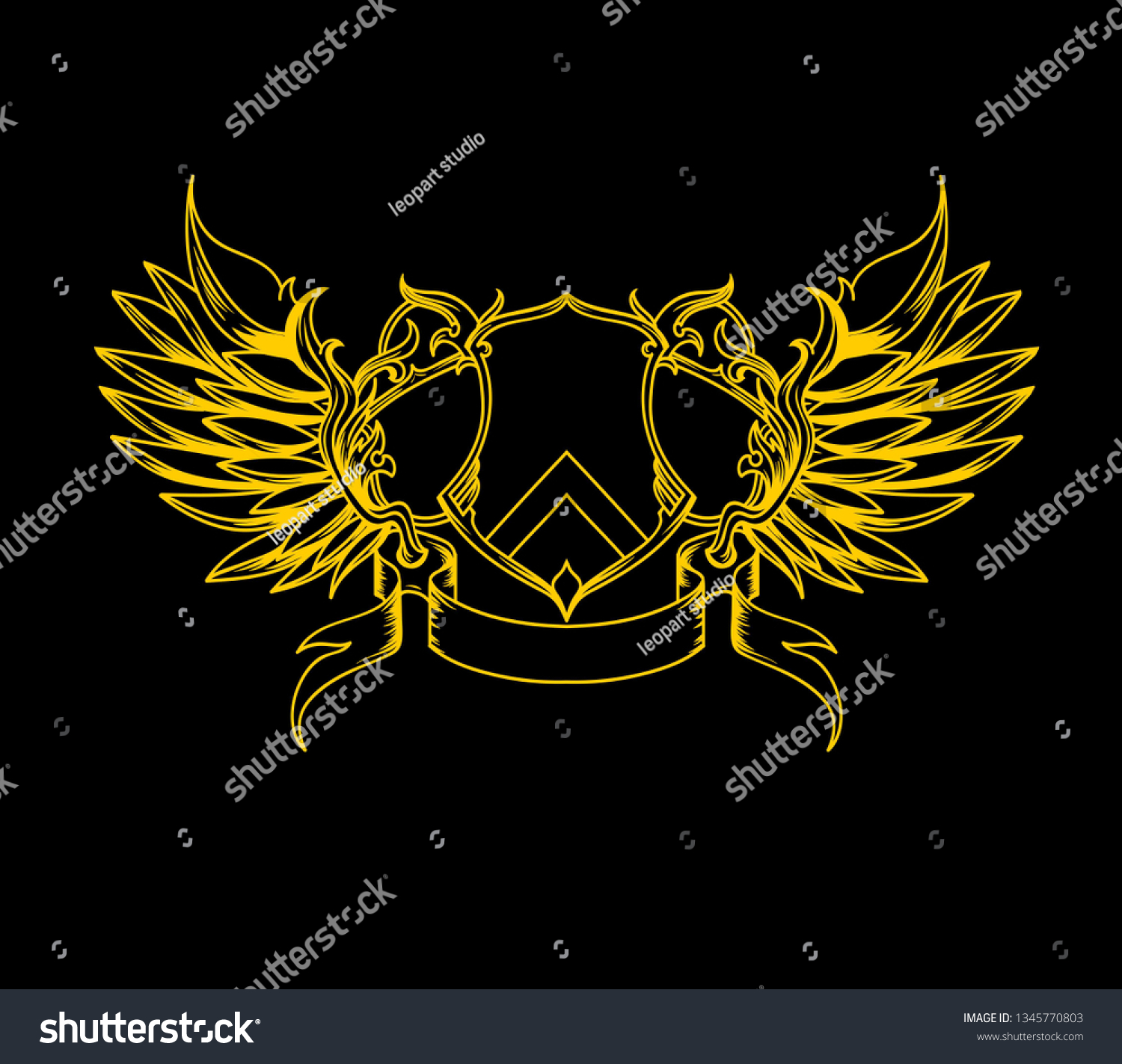 Vector Shield Logo Stock Vector (Royalty Free) 1345770803