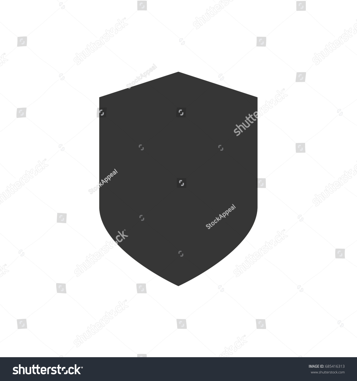 Vector Shield Icon Crest Shape Badge Stock Vector (Royalty Free ...