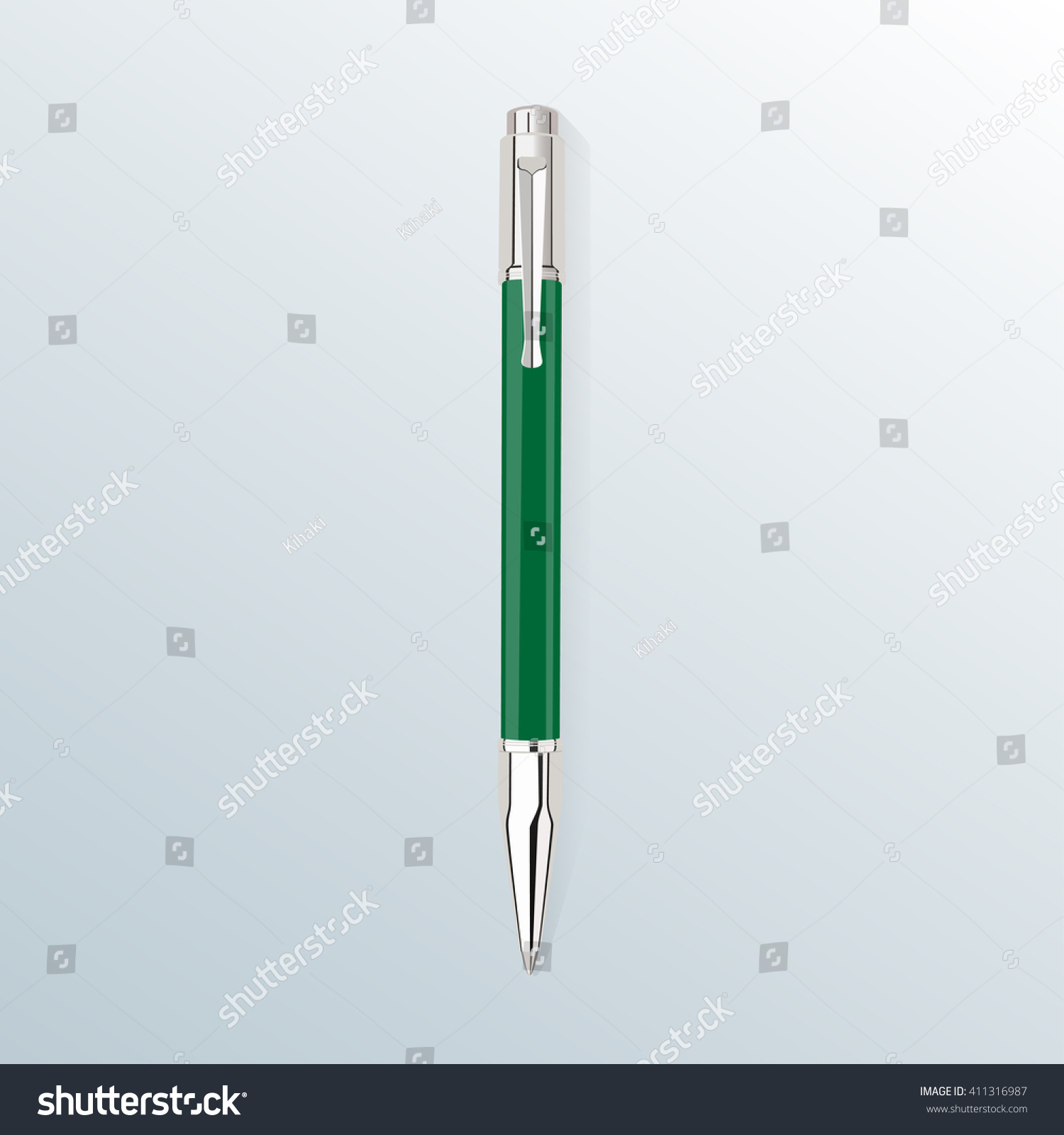 Vector Shiny Green Pen Stock Vector (Royalty Free) 411316987 | Shutterstock