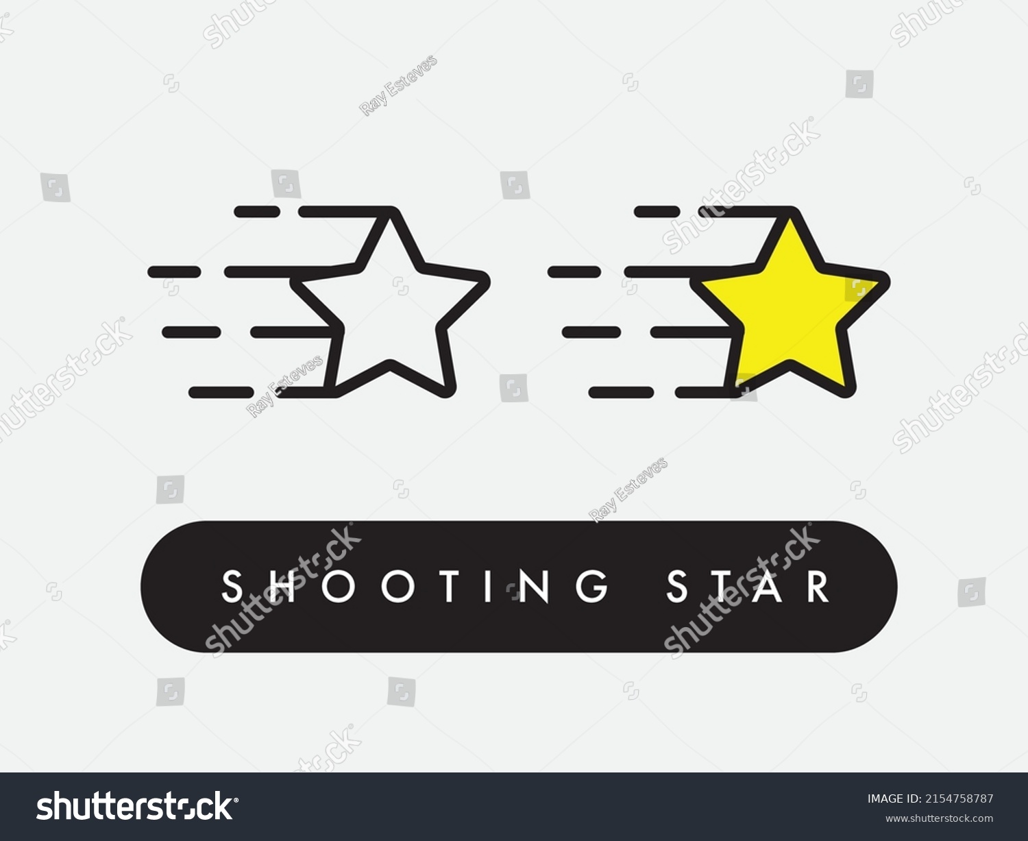 Vector Shooting Star Icon Illustration Stock Vector (Royalty Free ...