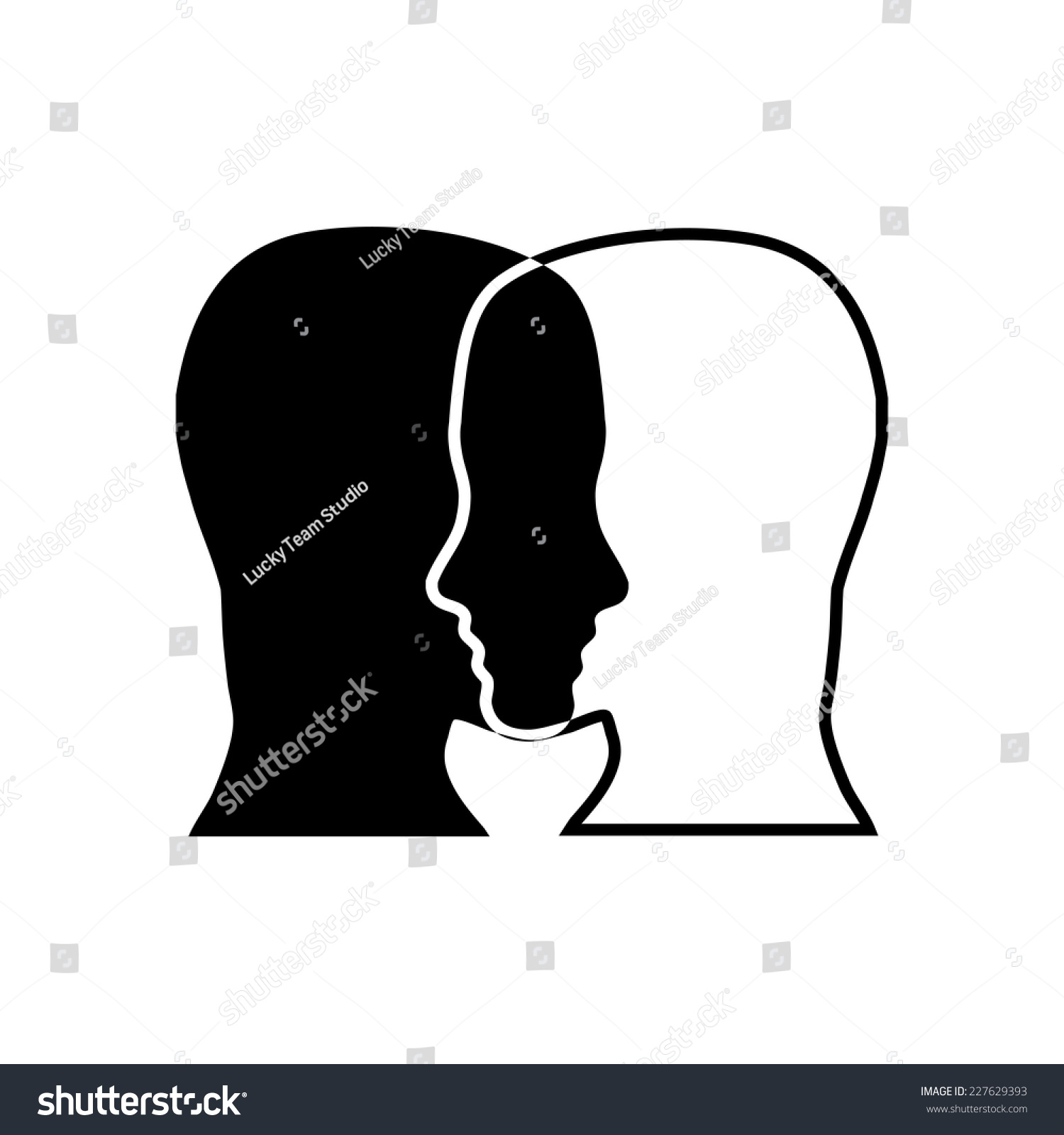 Vector Sign Dual Personality Stock Vector (Royalty Free) 227629393