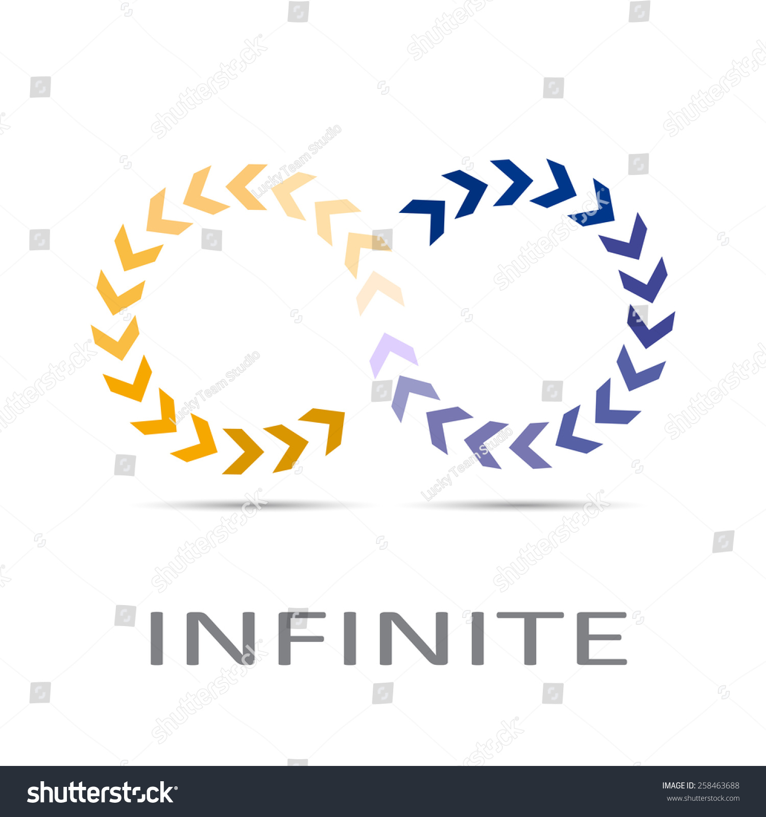 Vector Sign Infinite Arrows Stock Vector (Royalty Free) 258463688