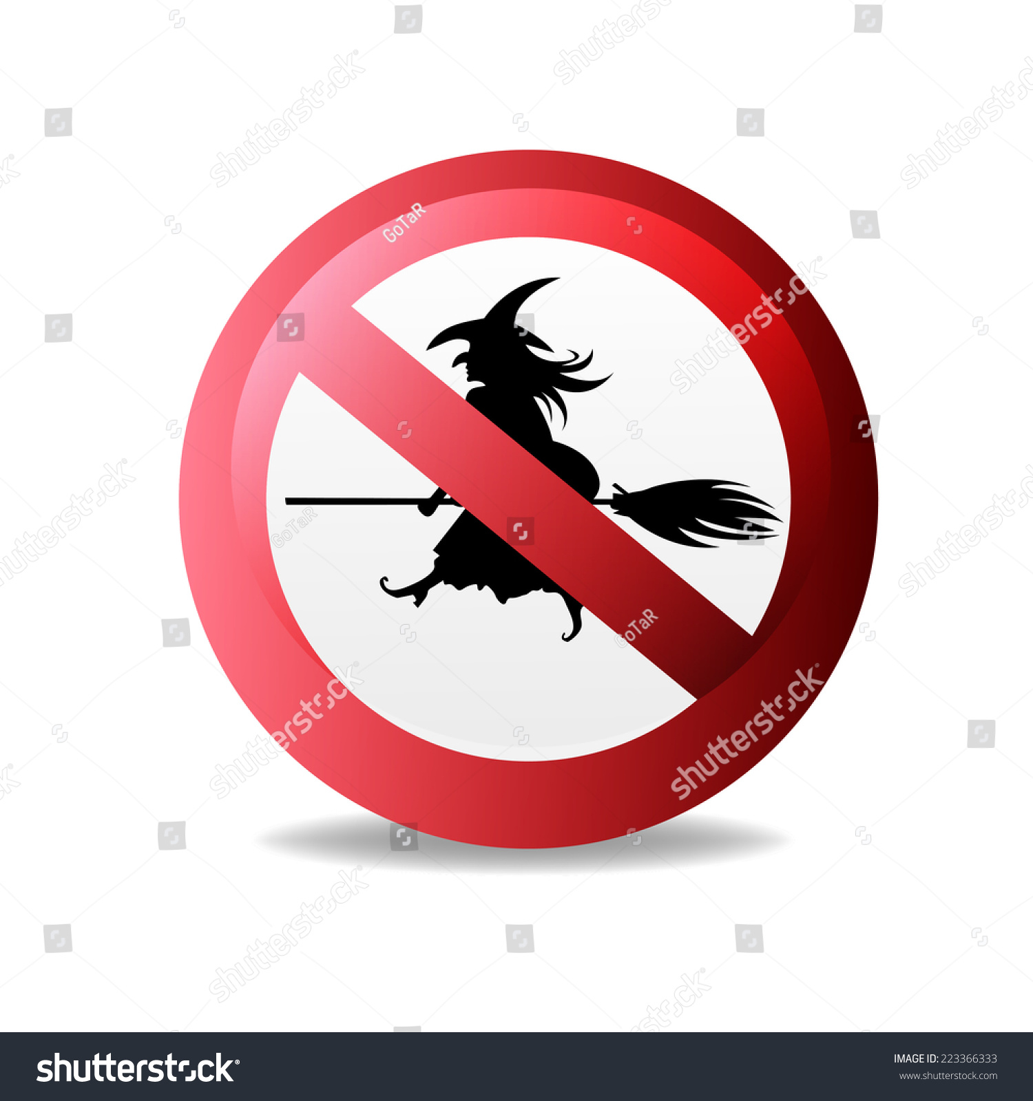 Vector Sign No Witches Stock Vector (Royalty Free) 223366333