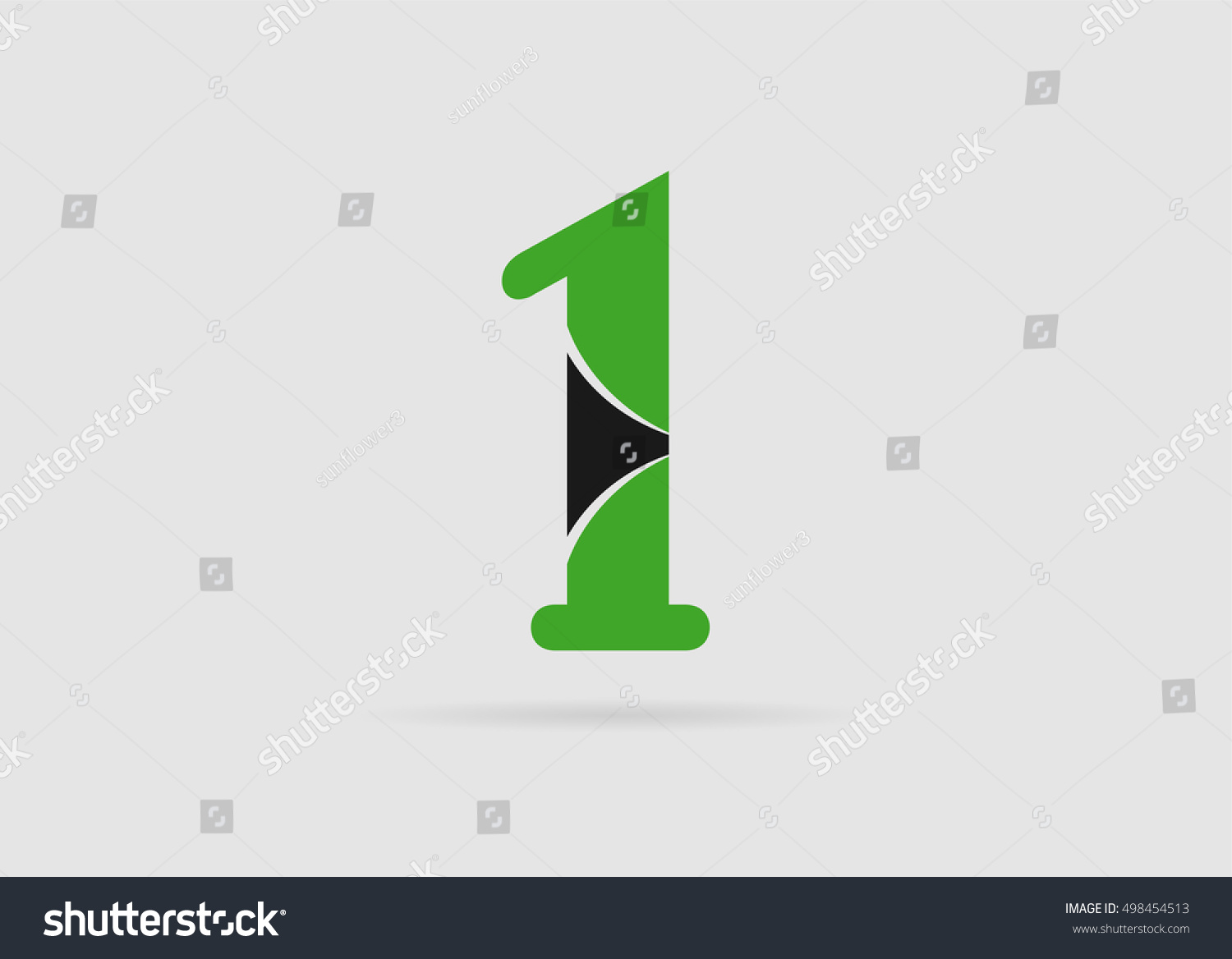Vector Sign Number 1 Logo Stock Vector (Royalty Free) 498454513