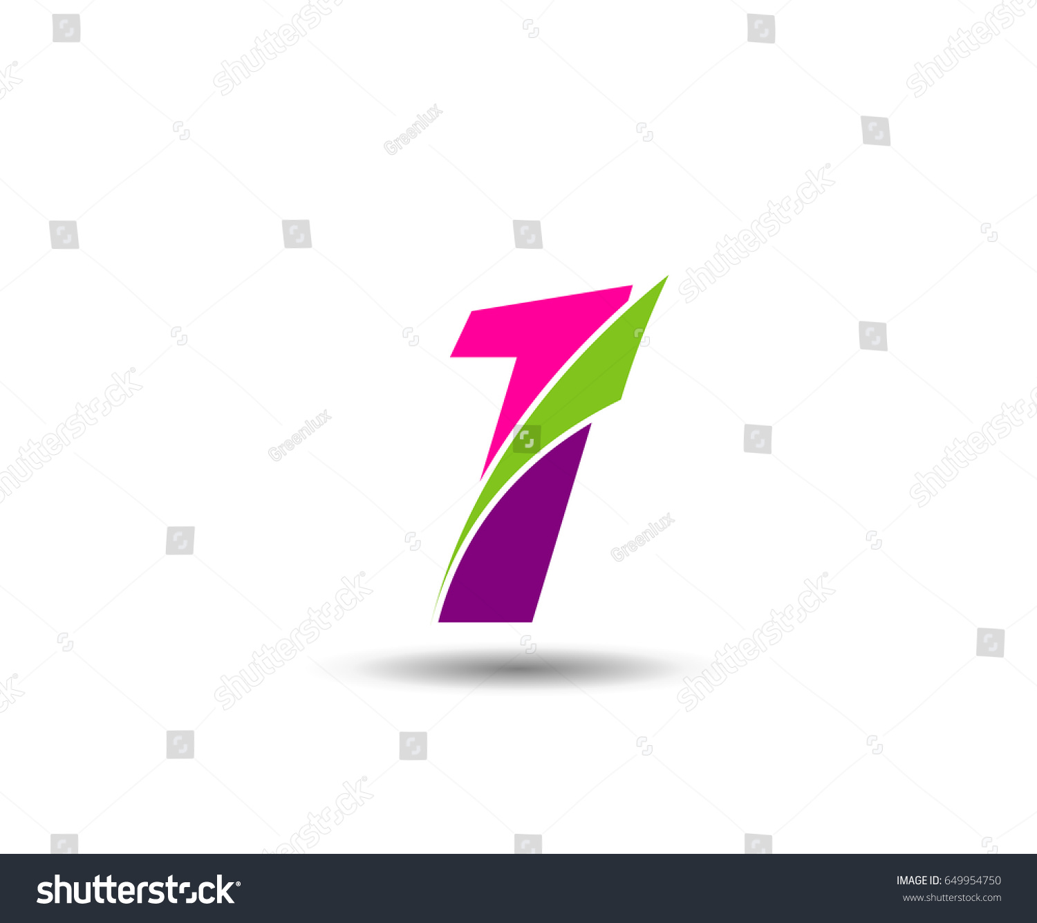 Vector Sign Number One 1 Logo Stock Vector (Royalty Free) 649954750
