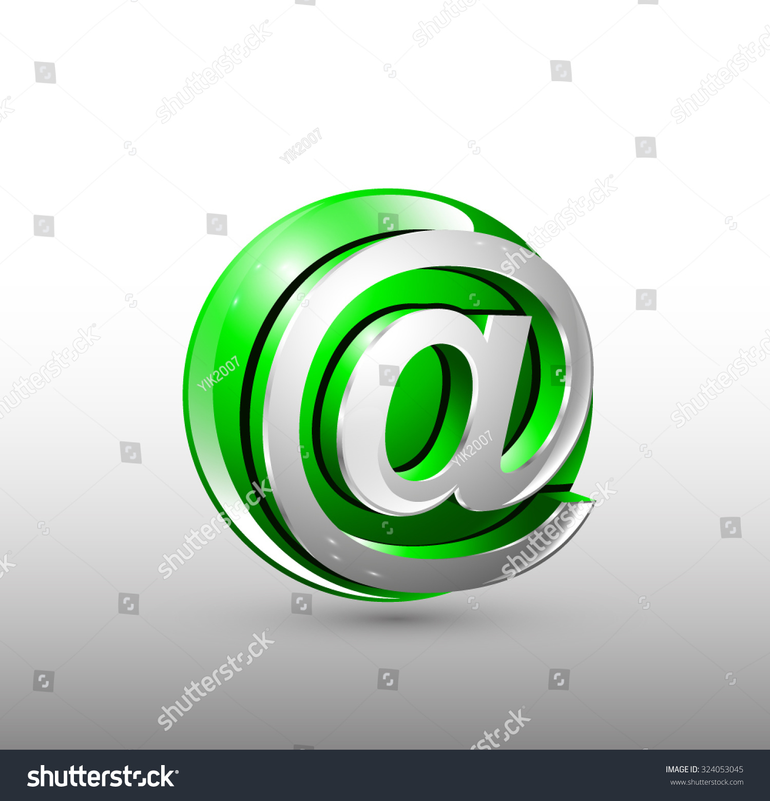 Vector Sign Web Green 3d Logo Stock Vector (Royalty Free) 324053045