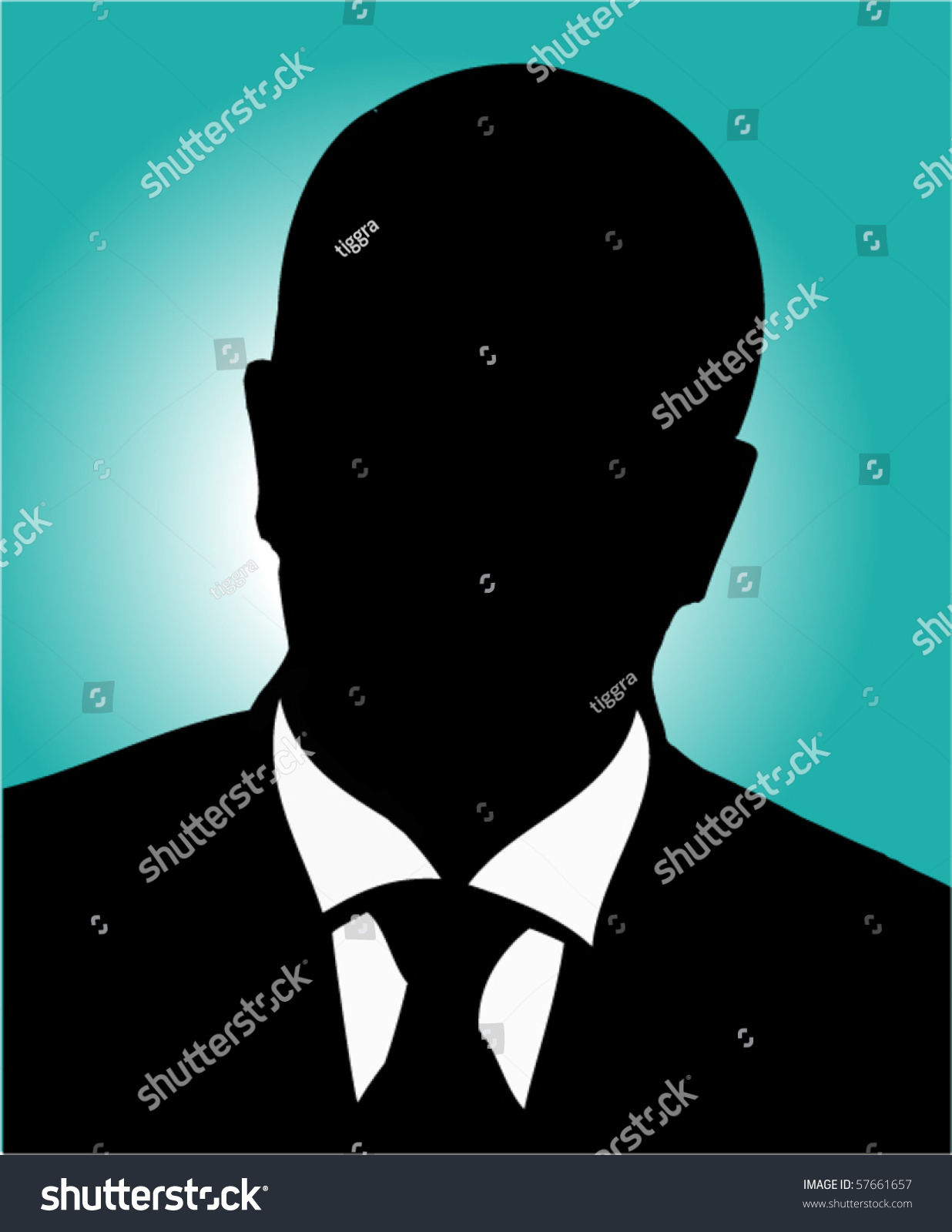 Vector Silhouette Portrait - 57661657 : Shutterstock