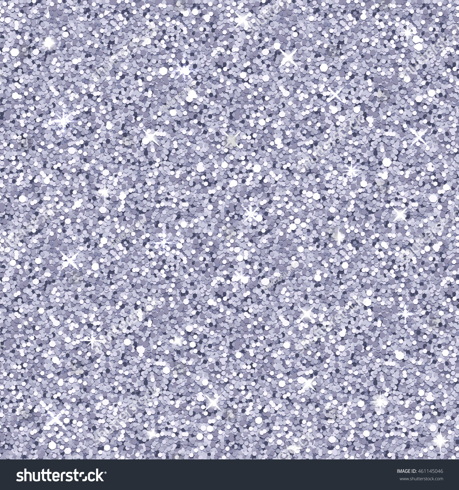 Vector Silver Glitter Seamless Pattern Realistic Stock Vector Royalty