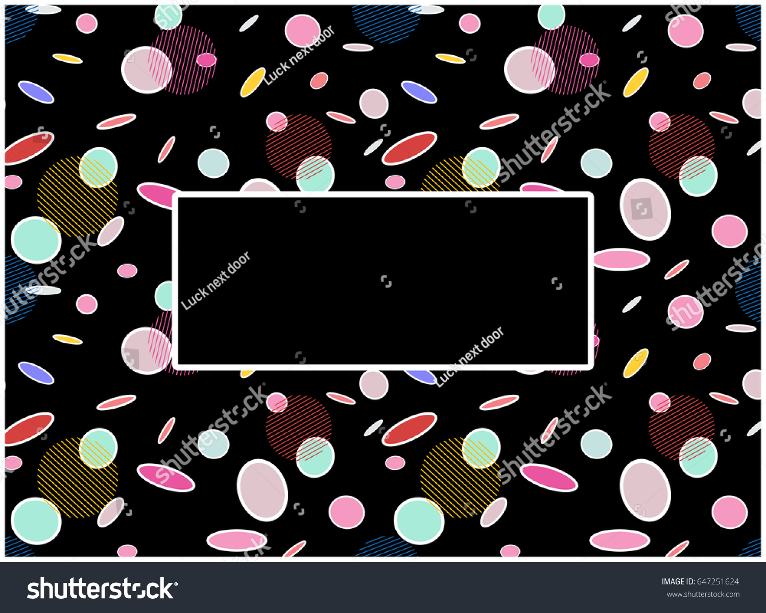 Vector Simple Background Frame Memphis Style Stock Vector (Royalty Free ...