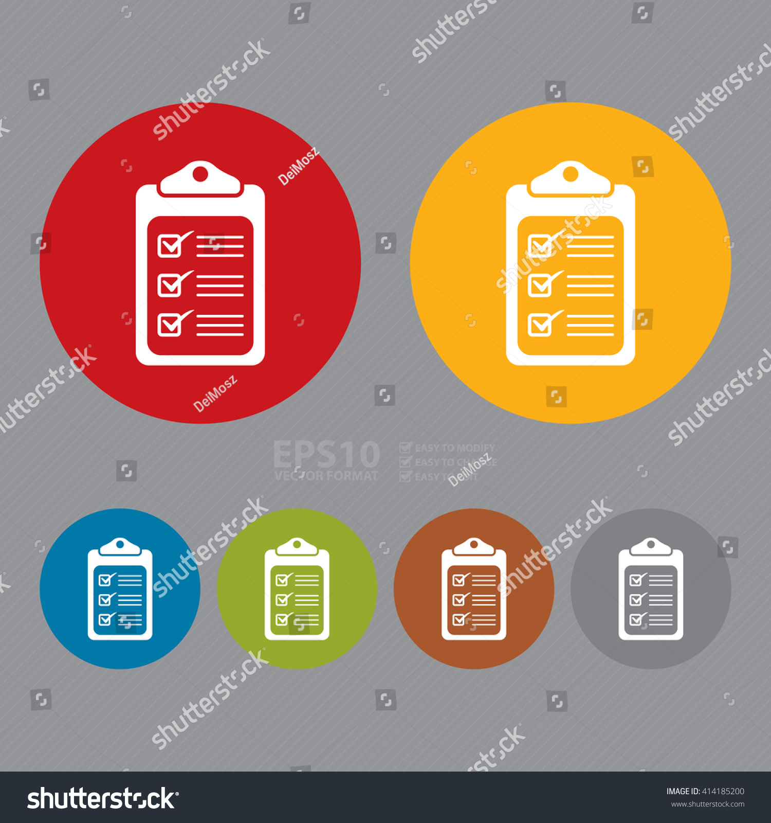 Vector Simple Circle Document Infographics Flat Stock Vector (Royalty ...