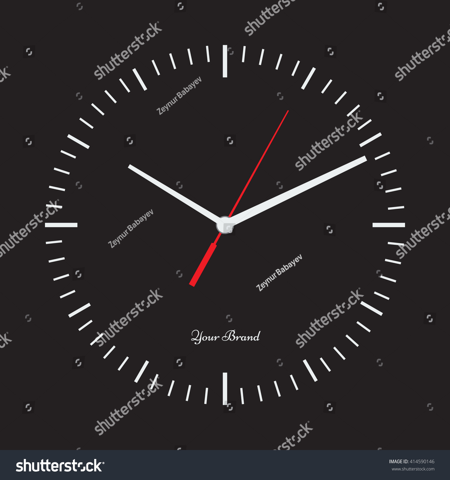 Vector Simple Classic Clock Icon Without Stock Vector (Royalty Free ...