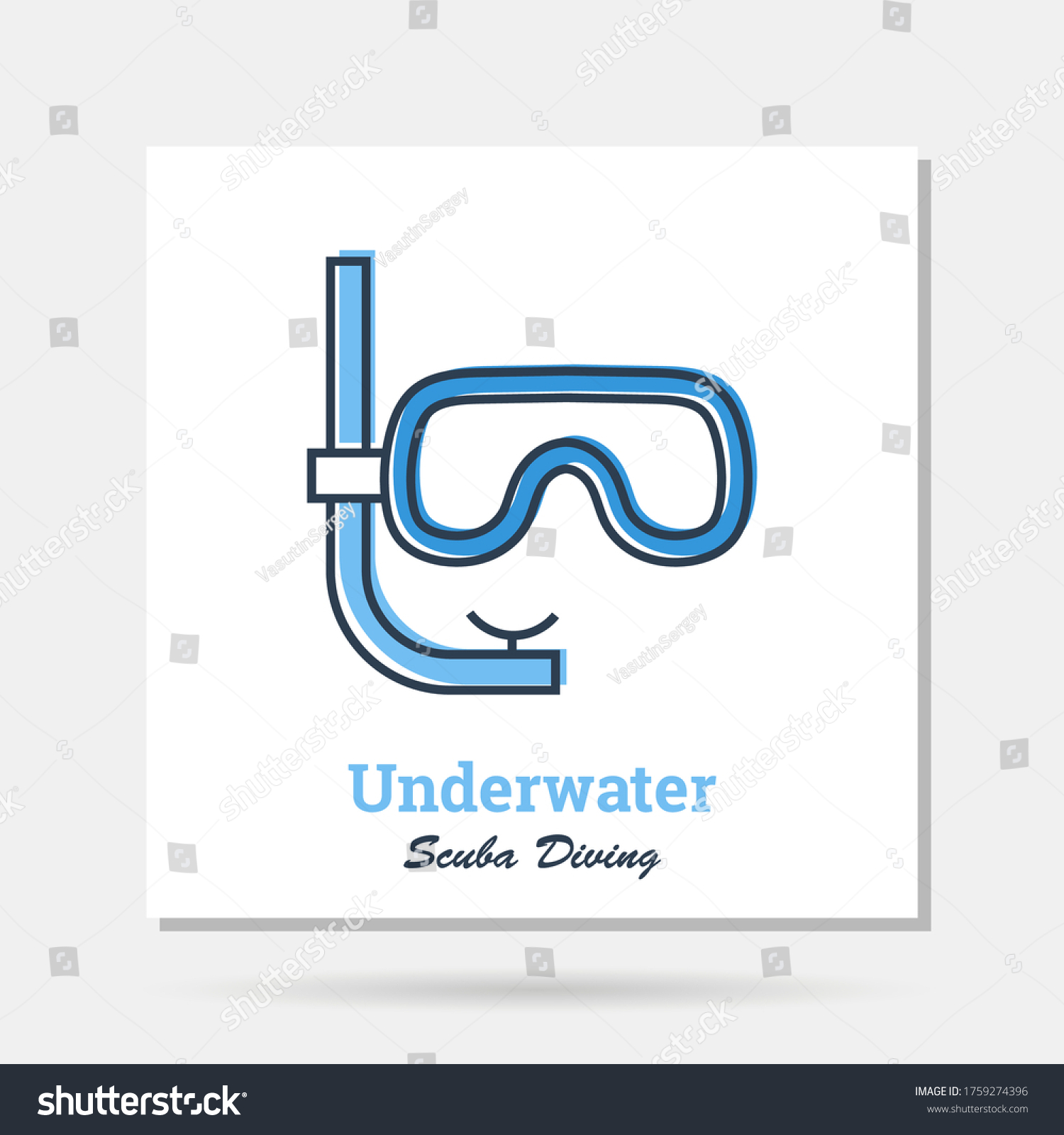 Vector Simple Company Logo Example Underwater Stock Vector (Royalty ...