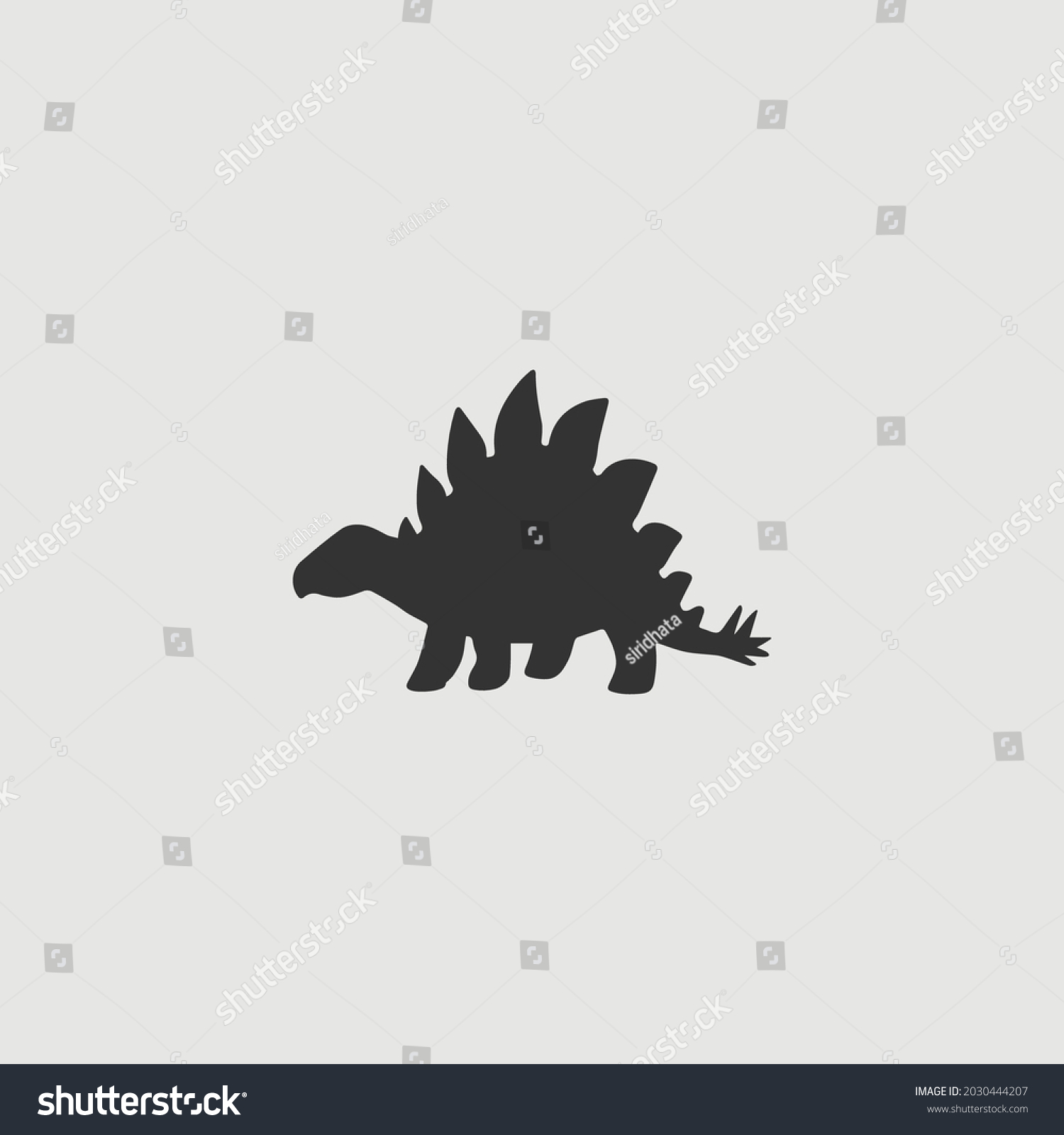 Vector Simple Isolated Stegosaurus Icon Stock Vector (Royalty Free ...