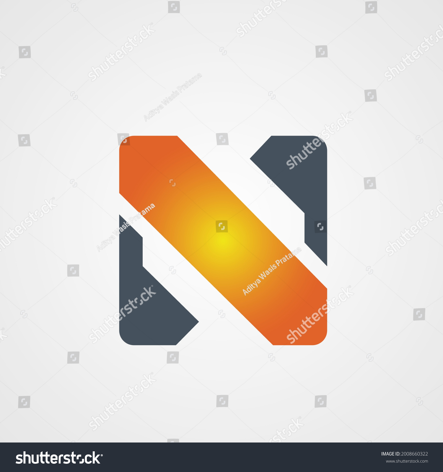 Vector Single Letter N Bold Logo Stock Vector (Royalty Free) 2008660322 ...