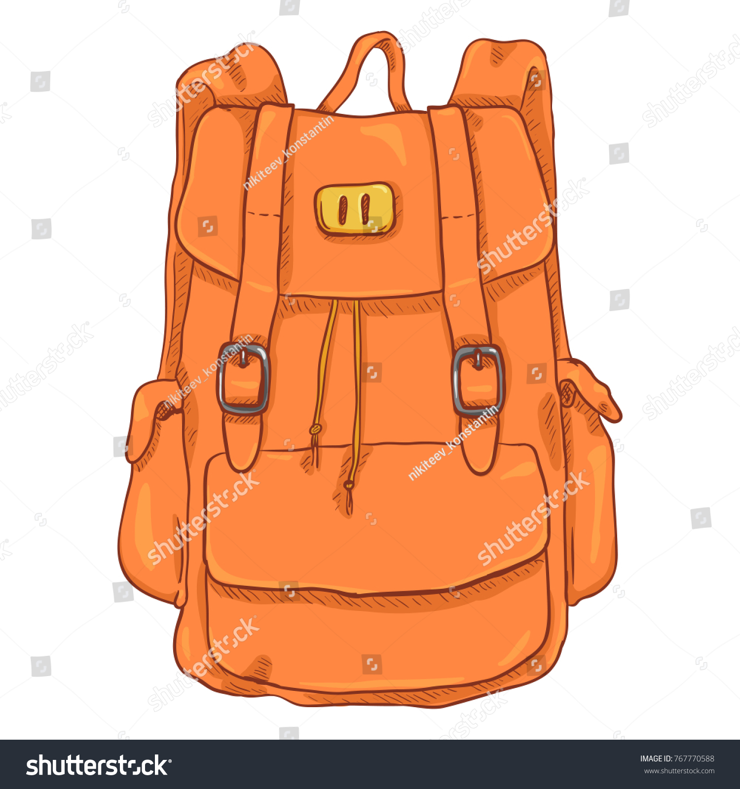 Vector Single Orange Cartoon Casual Style Stock Vector (Royalty Free ...