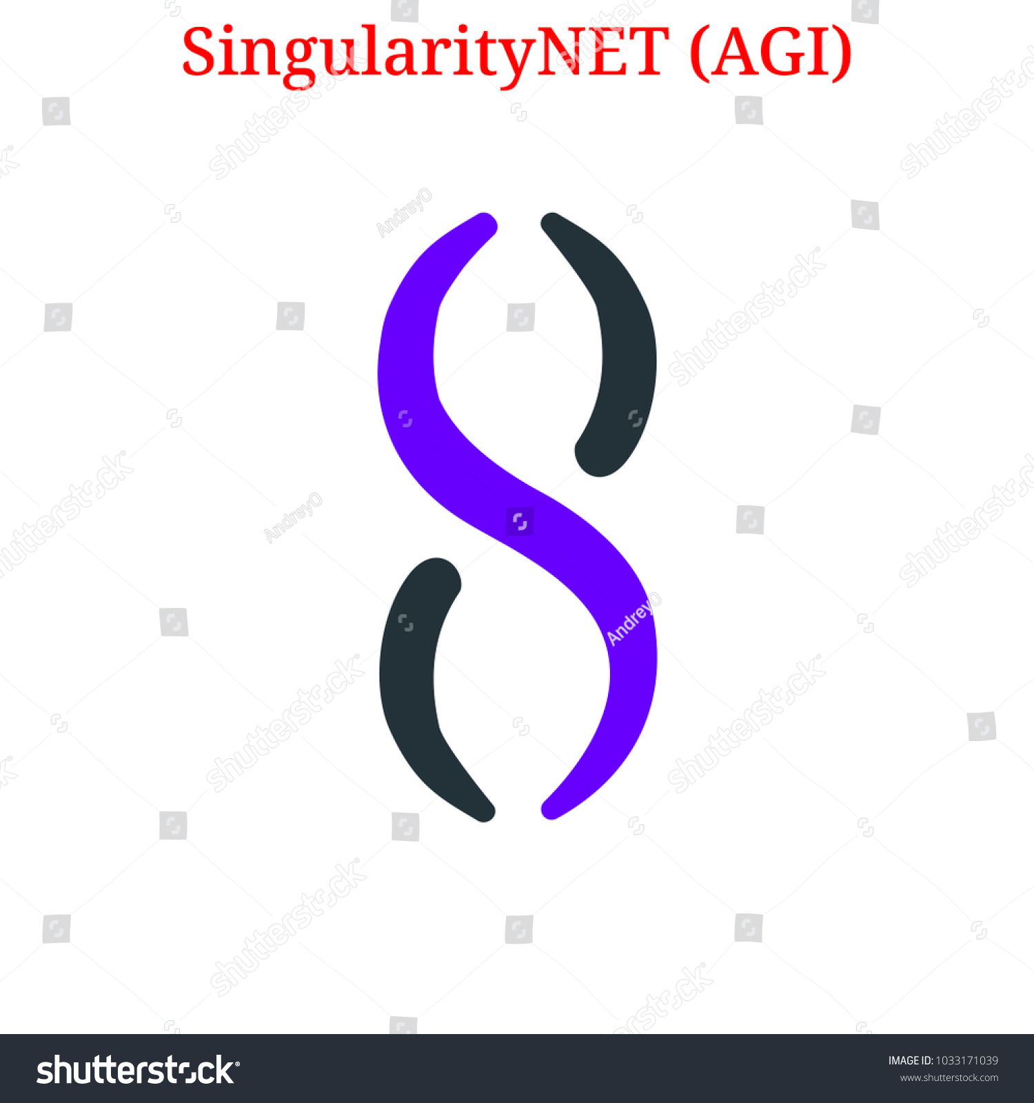 Vector Singularitynet Agi Digital Cryptocurrency Logo Stock Vector ...