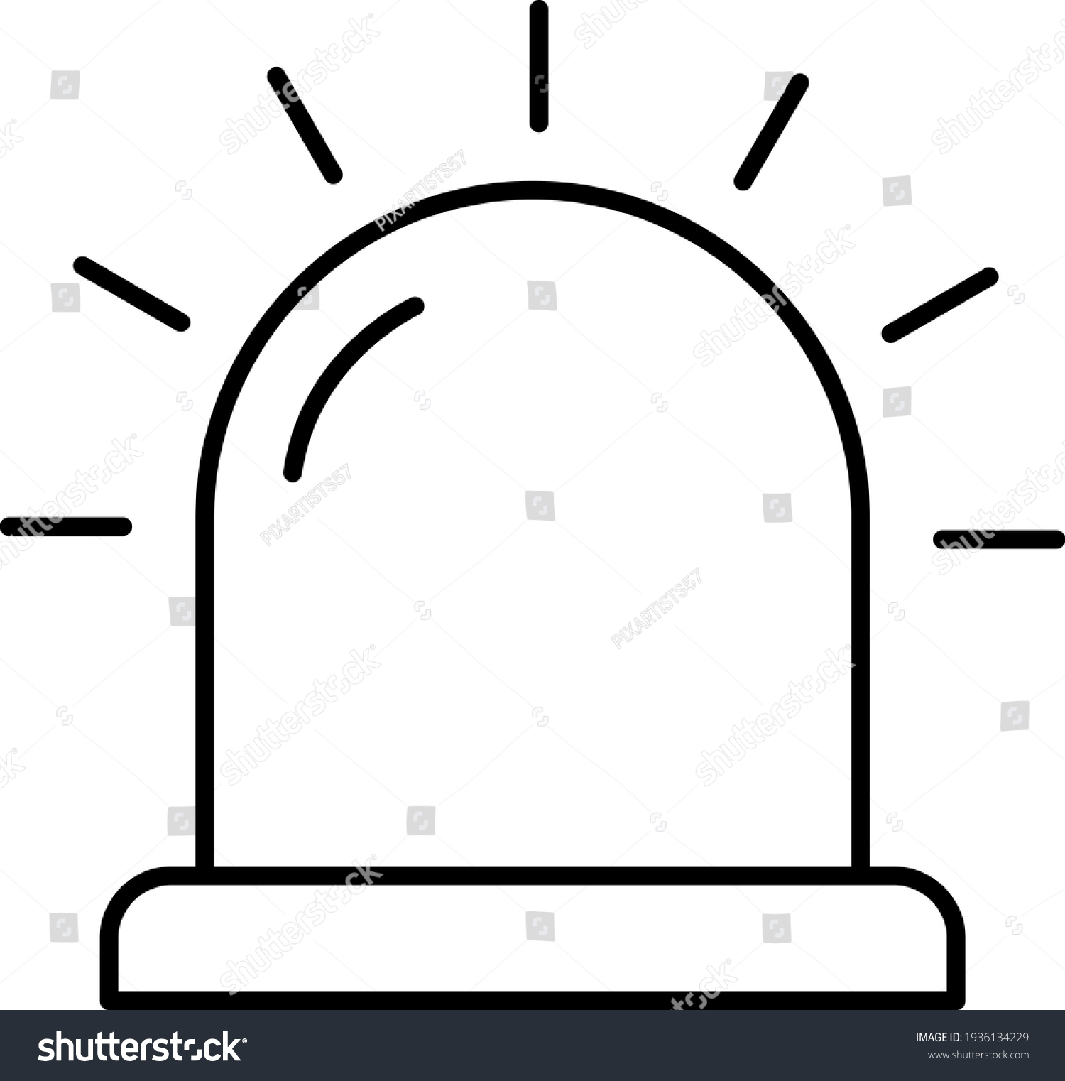 Vector Siren Outline Icon Design Stock Vector (Royalty Free) 1936134229 ...