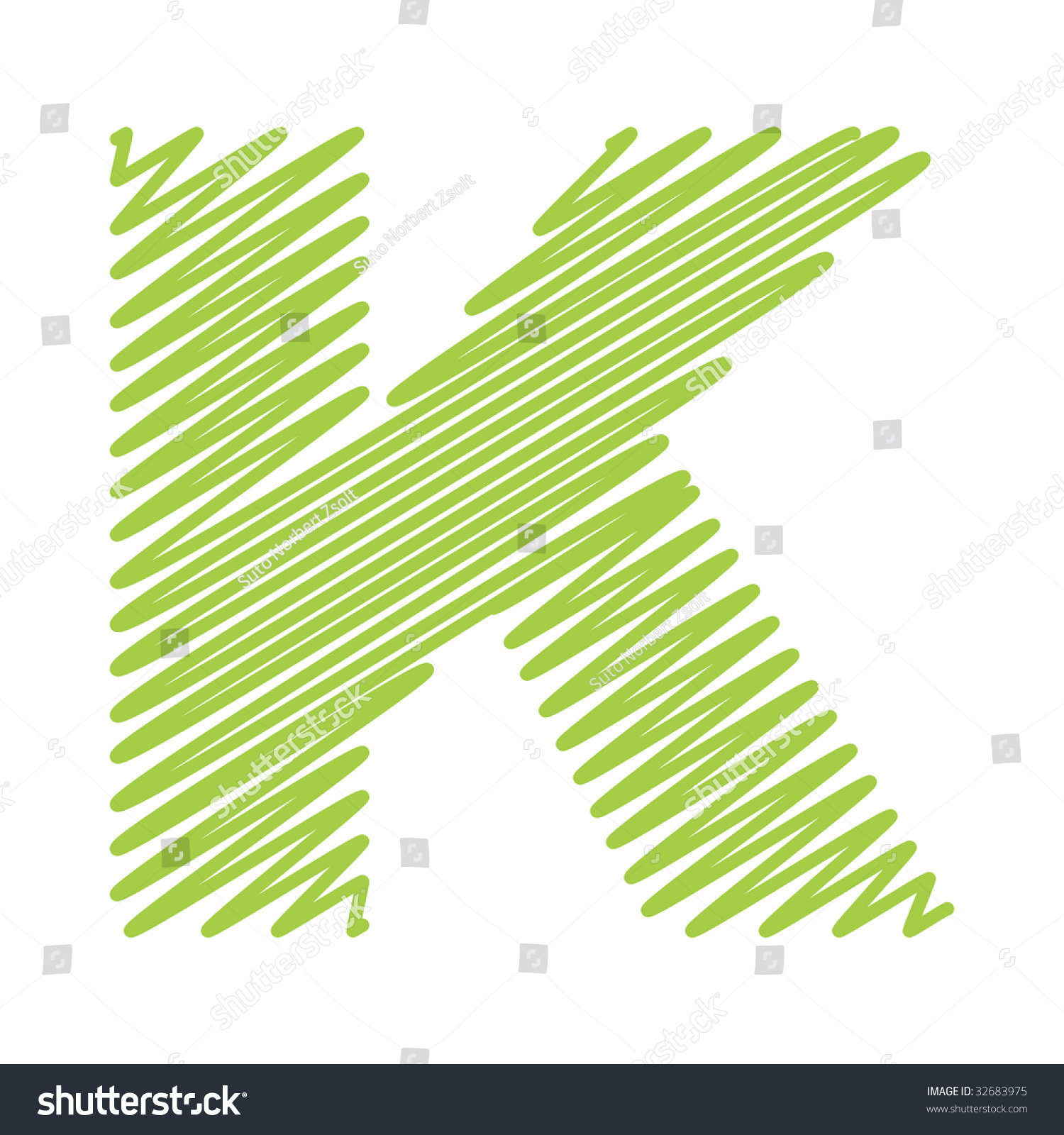 Vector Sketch Design Alphabet Letter K Stock Vector (Royalty Free) 32683975