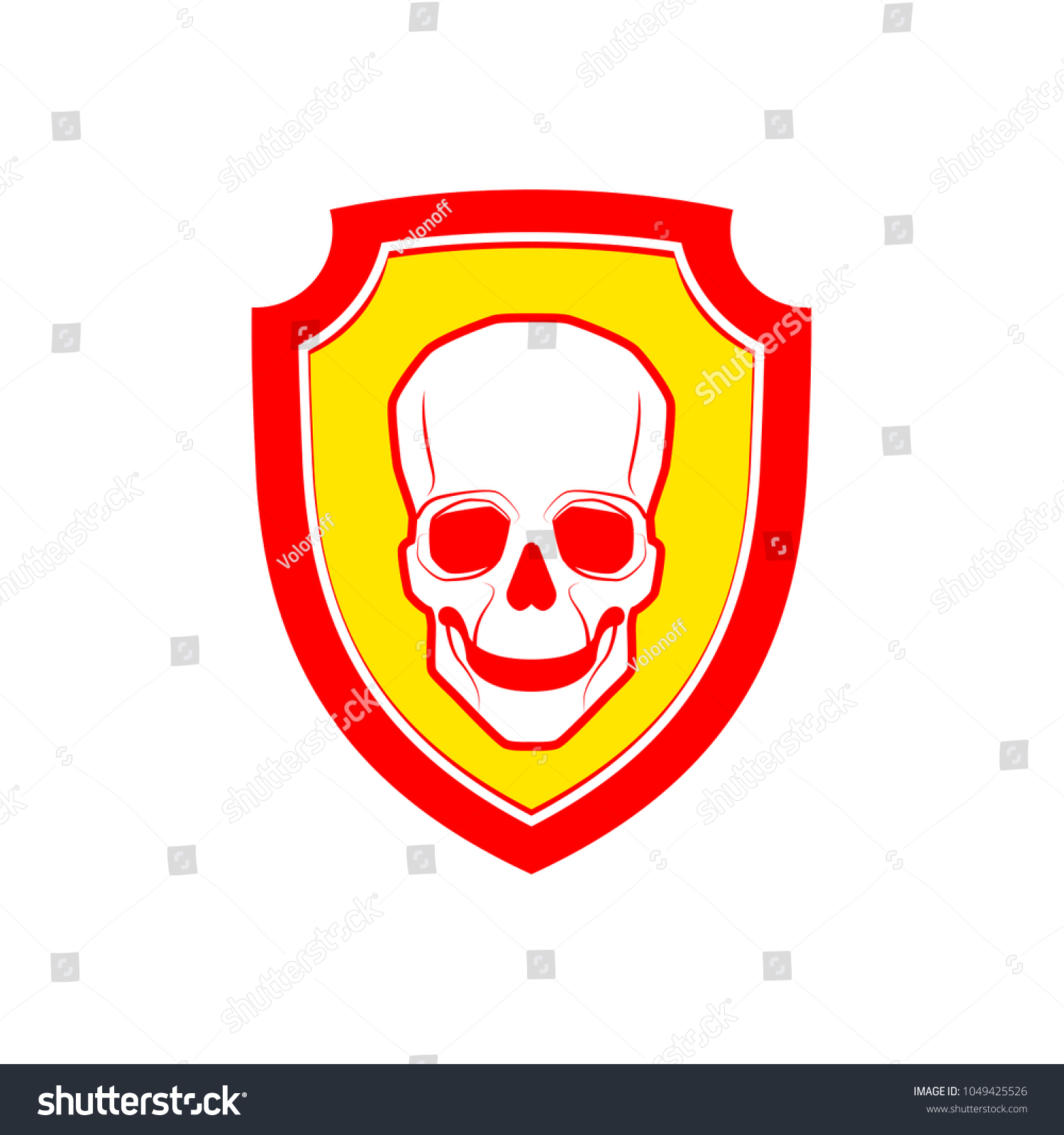 Vector Skull Danger Sign Stock Vector (Royalty Free) 1049425526 ...