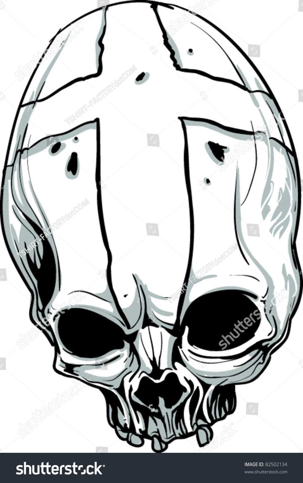Vector Skull Illustration Stock Vector (Royalty Free) 82502134 ...
