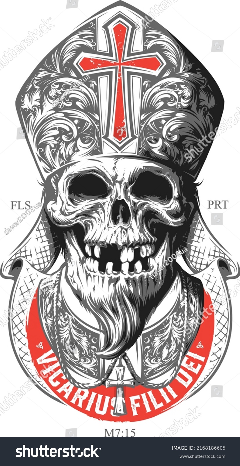 Vector Skull Catholic Bishop Stock Vector (Royalty Free) 2168186605 ...