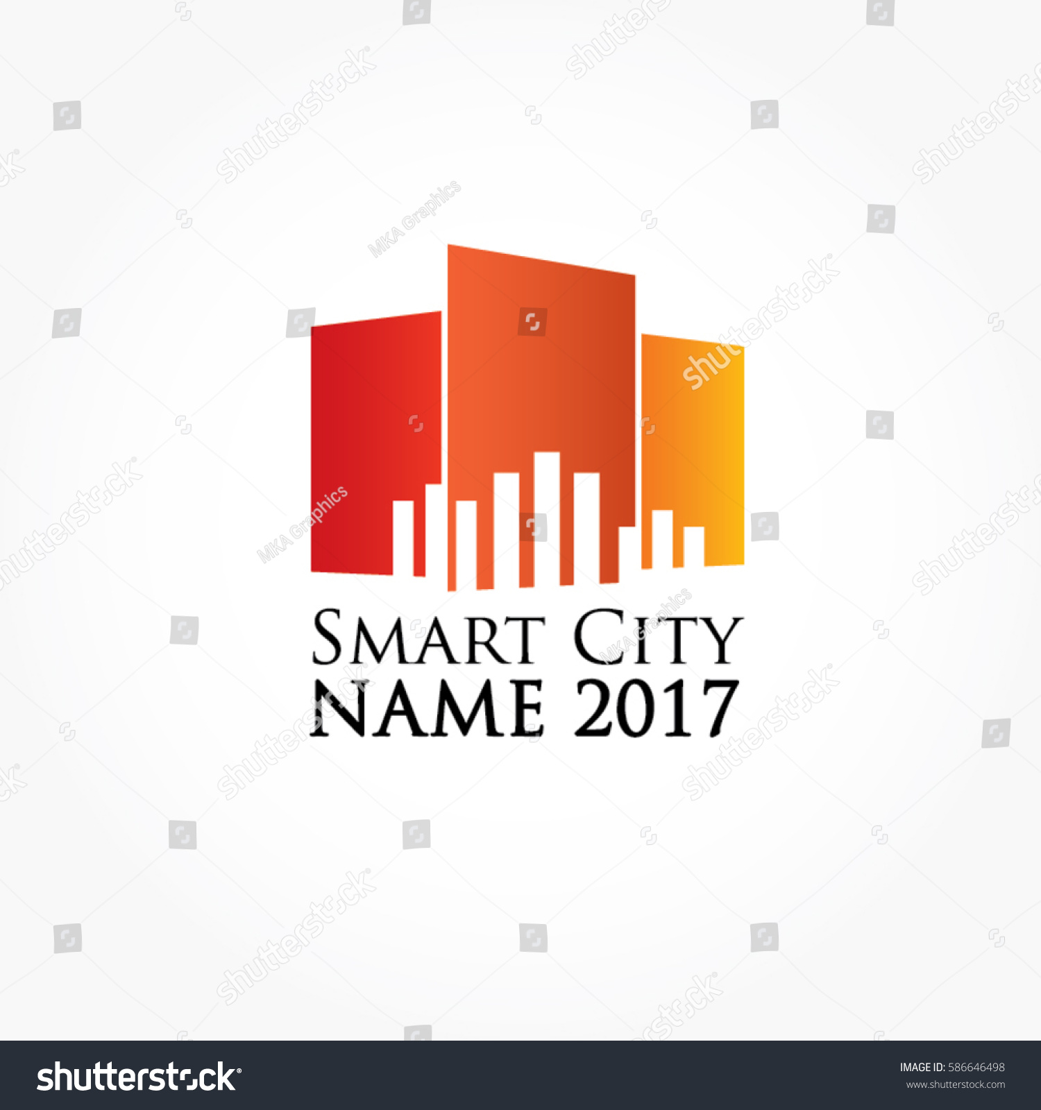 Vector Smart City Logo Design Idea Stock Vector (Royalty Free ...