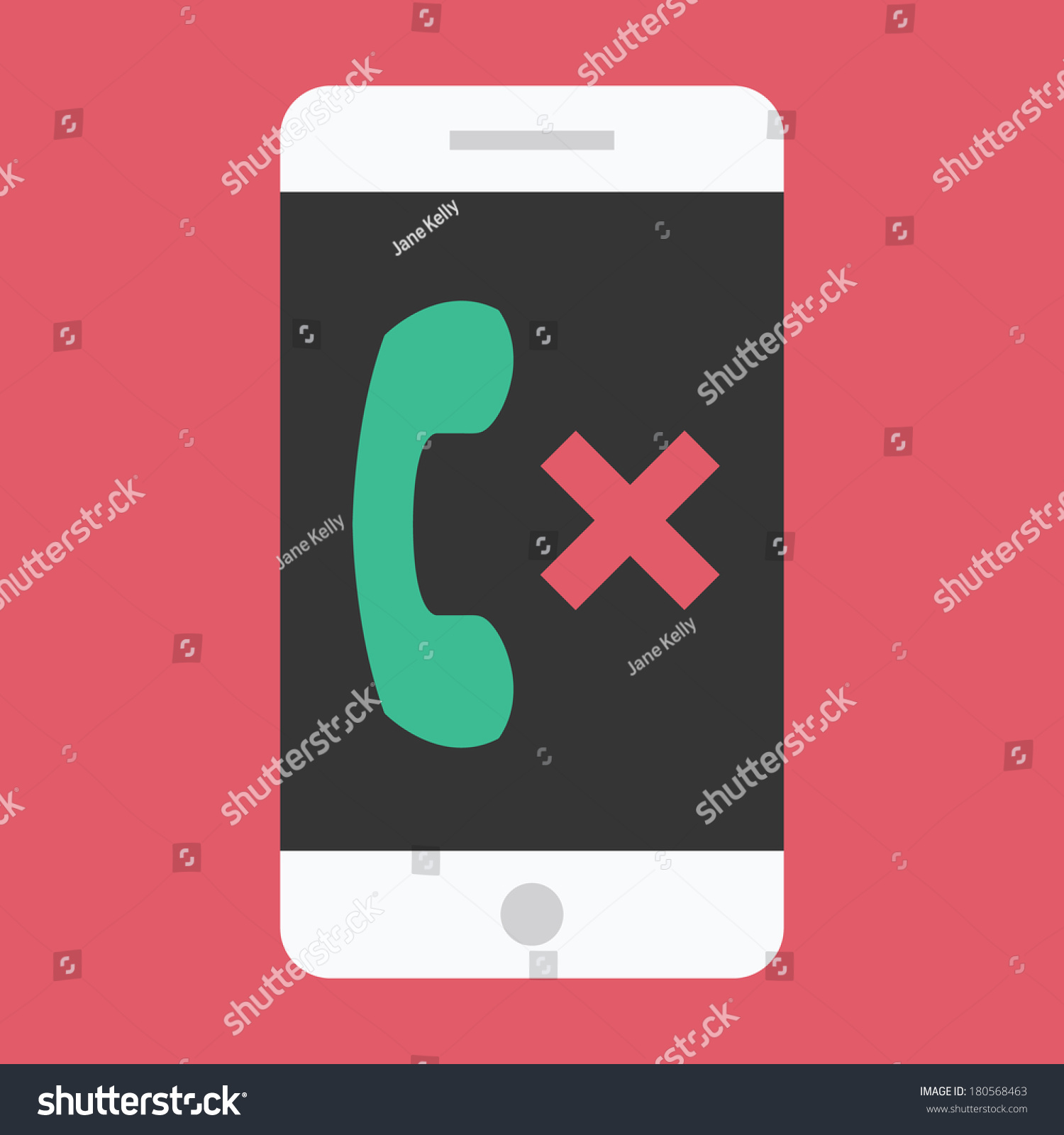 Vector Smartphone Missed Call Icon: stockvector (rechtenvrij) 180568463 ...