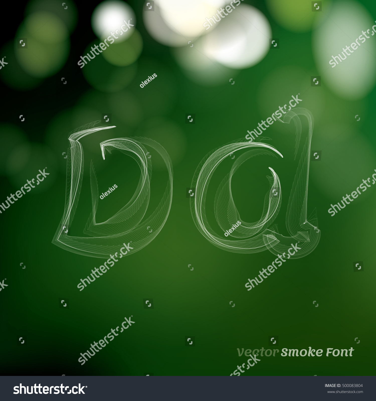Vector Smoke Font Letter D Stock Vector (Royalty Free) 500083804 ...