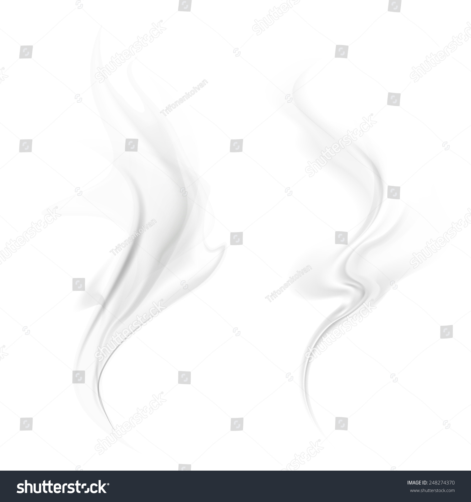 Vector Smoke Isolated On White Background Stock Vector (Royalty Free ...