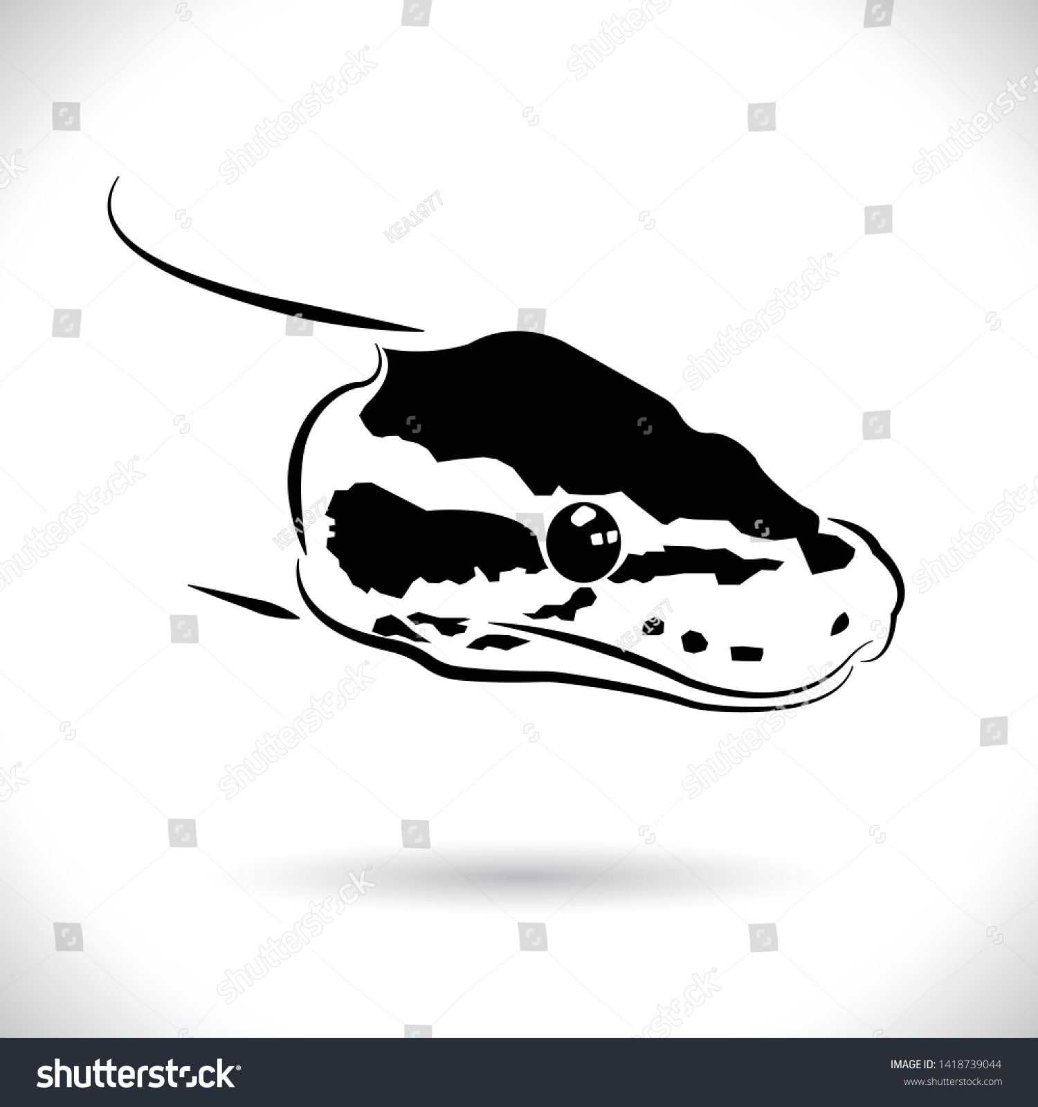 Vector Snake Head Logo You Design: เวกเตอร์สต็อก (ปลอดค่าลิขสิทธิ์ ...