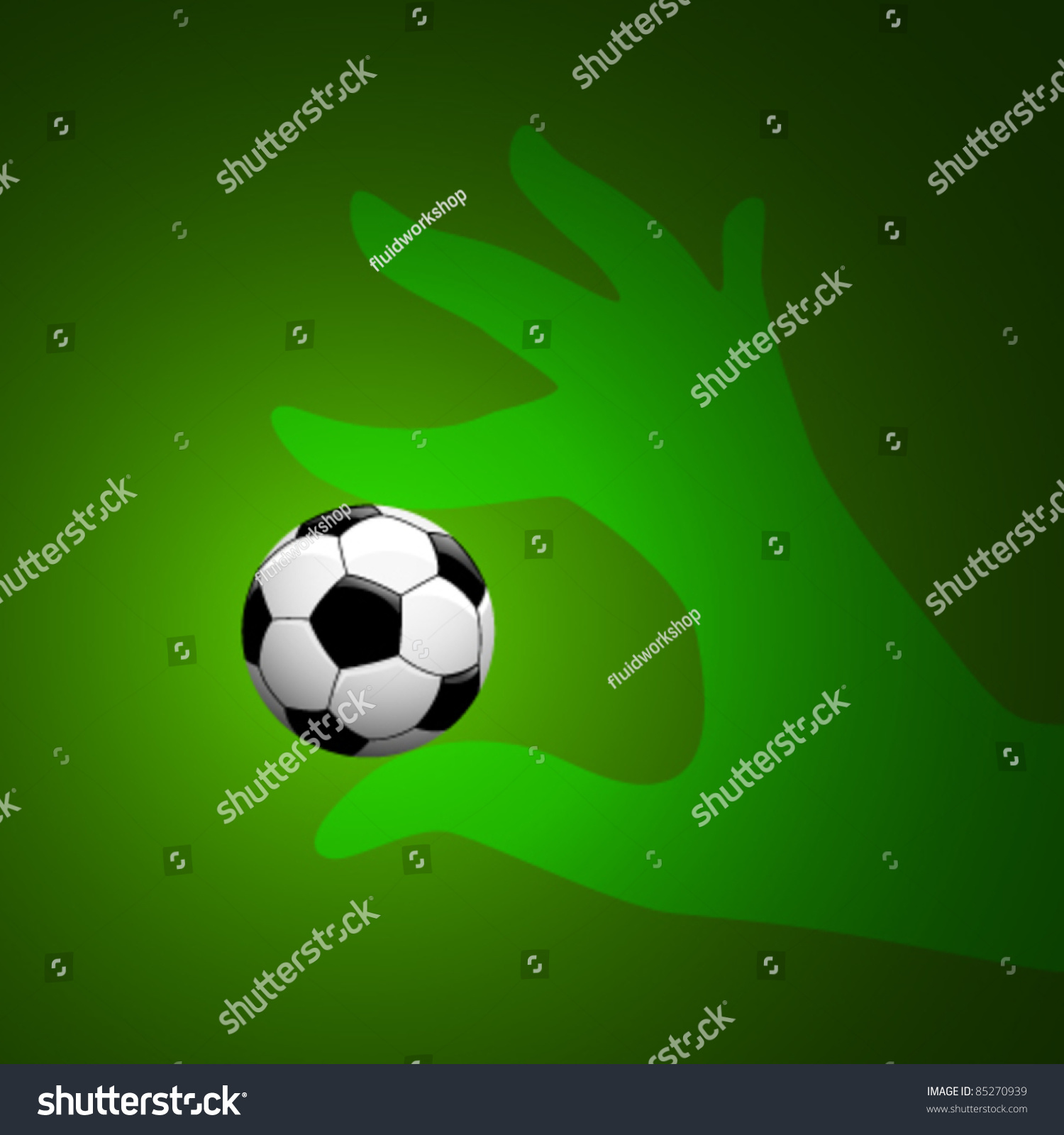 Vector Soccer Ball Hand Stock Vector (Royalty Free) 85270939 | Shutterstock