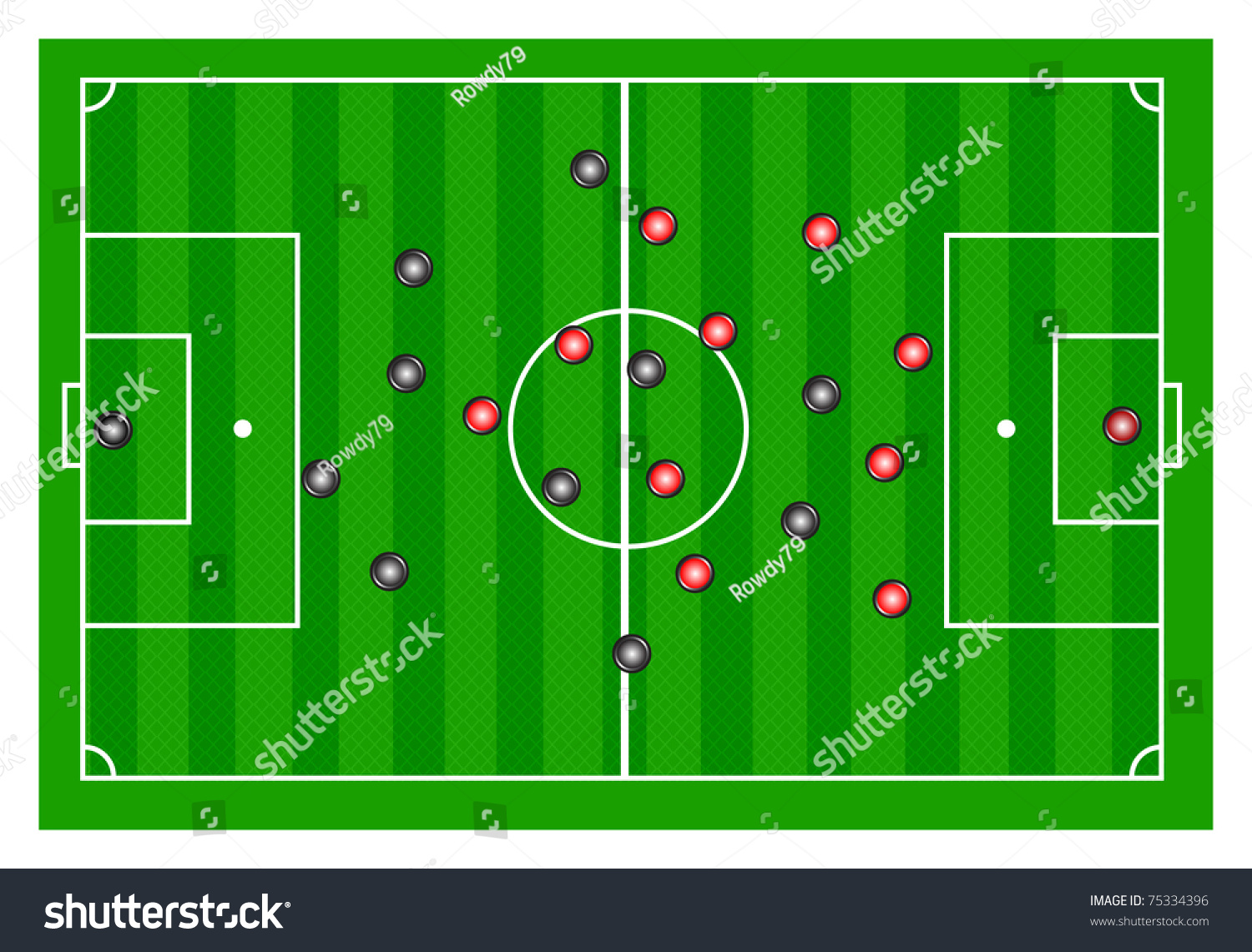 Vector Soccer Field Players: vector de stock (libre de regalías ...