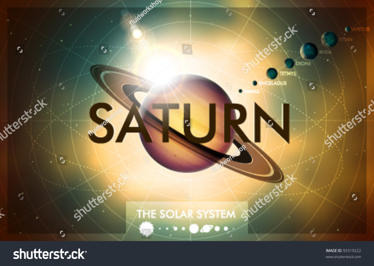 Vector Solar System Planet Saturn: vector de stock (libre de regalías ...